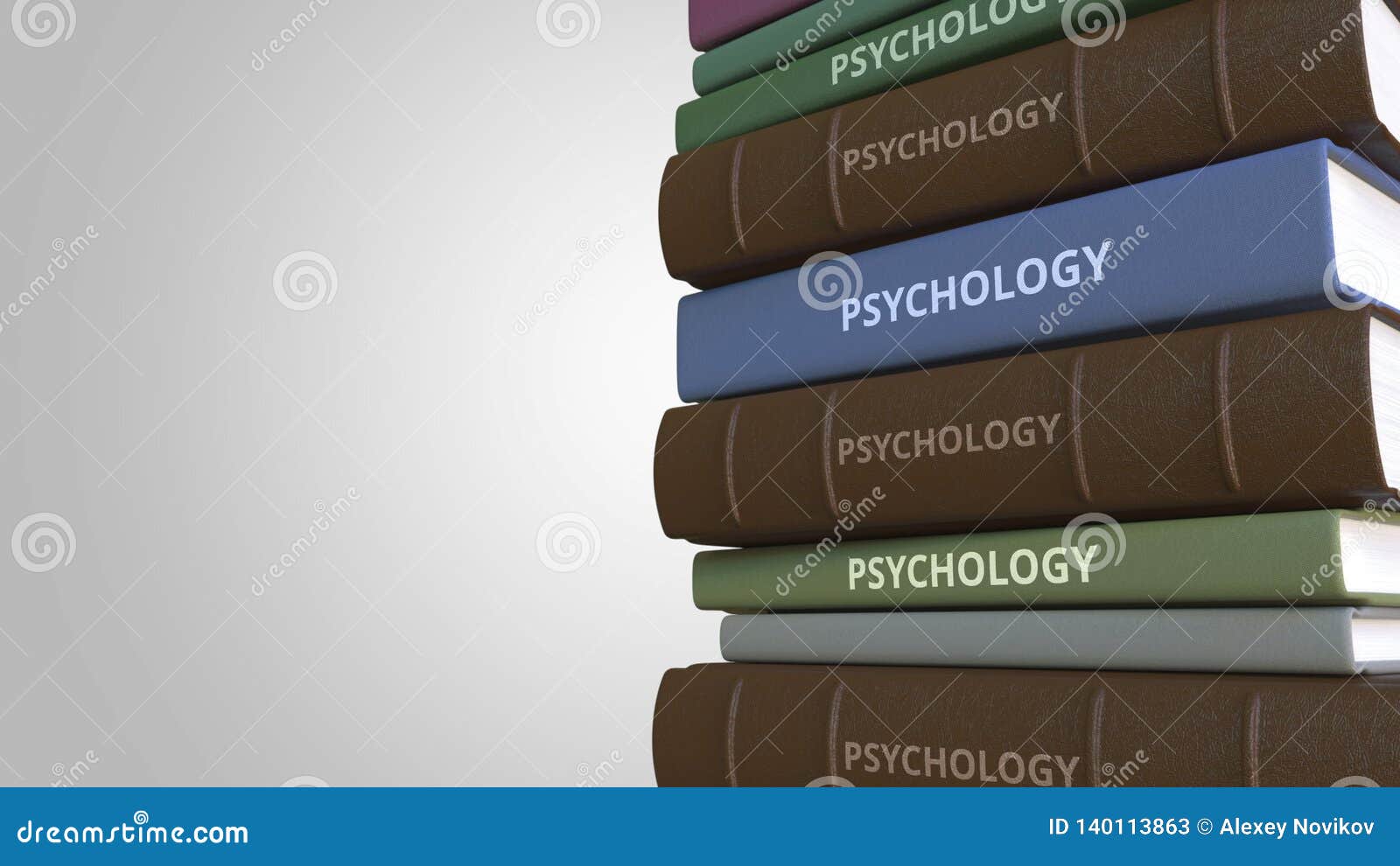 Book Cover with PSYCHOLOGY Title, 3D Rendering Stock Illustration ...