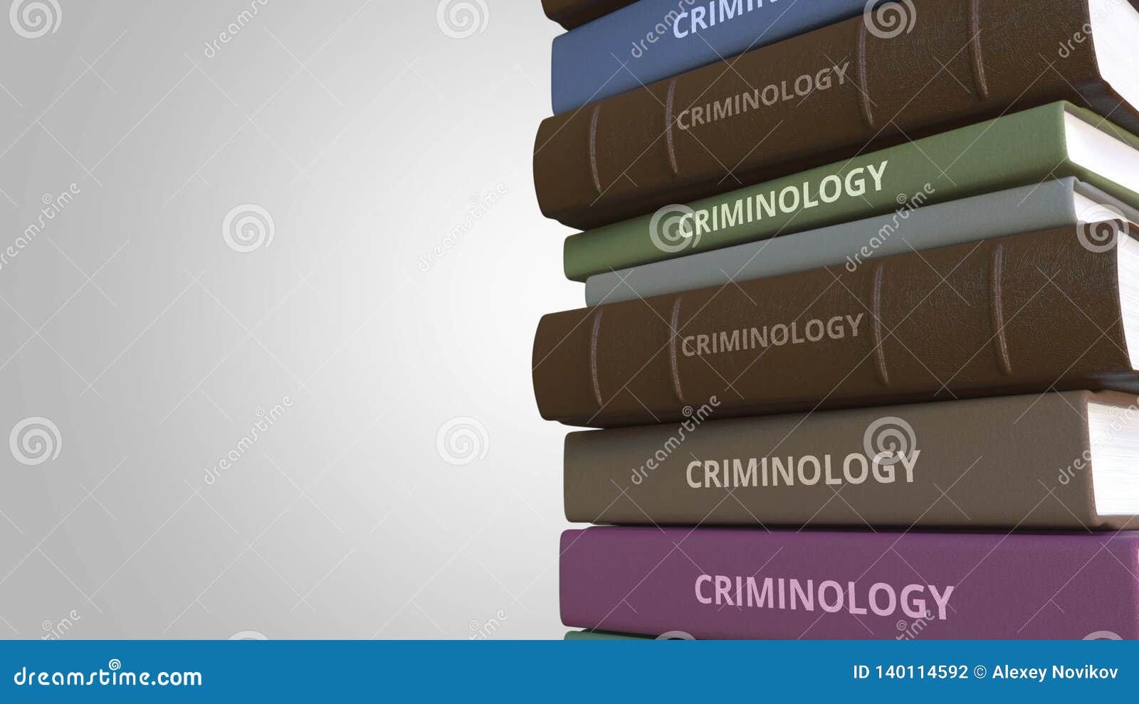 Book with CRIMINOLOGY Title, 3D Rendering Stock Illustration ...