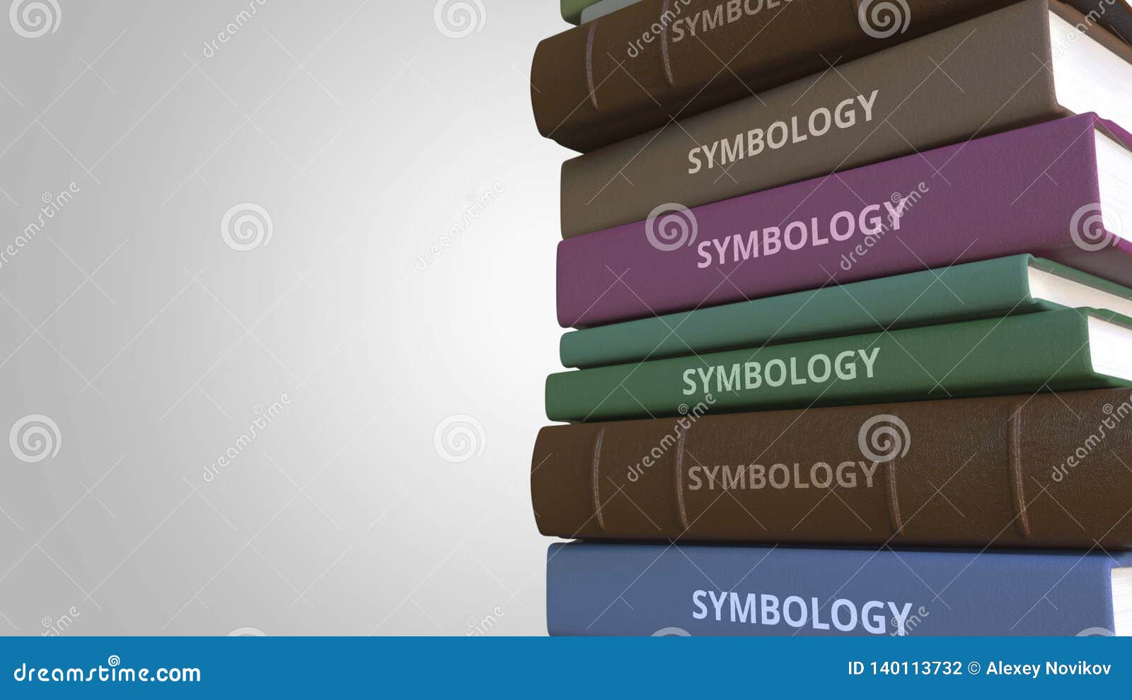 Book with SYMBOLOGY Title, 3D Rendering Stock Illustration ...