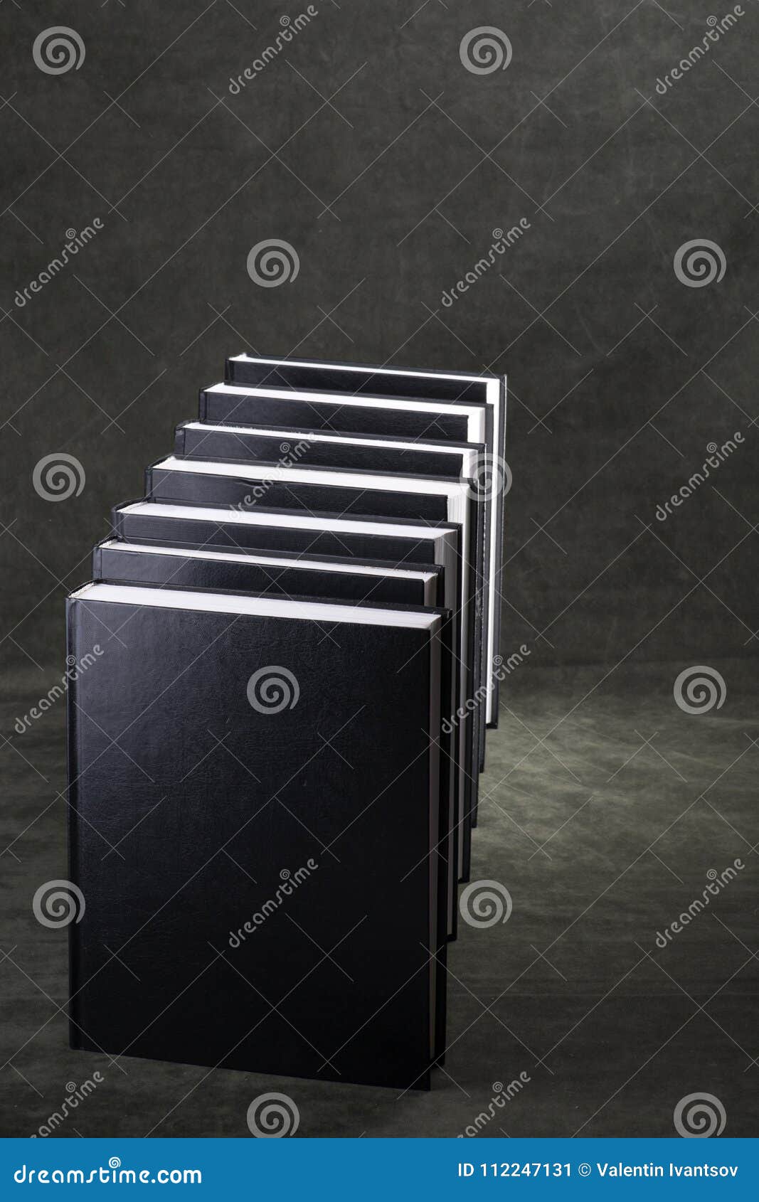 Stack of Books on a Dark Background. Stock Image - Image of background ...