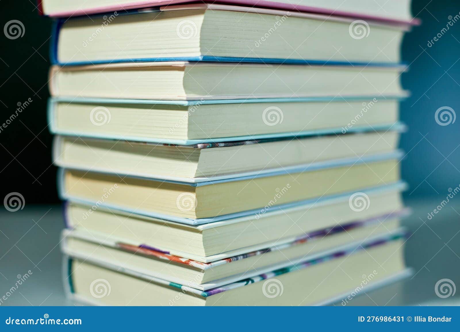 Stack of Books on Dark Backgrounds, World Book Day Stock Image - Image ...