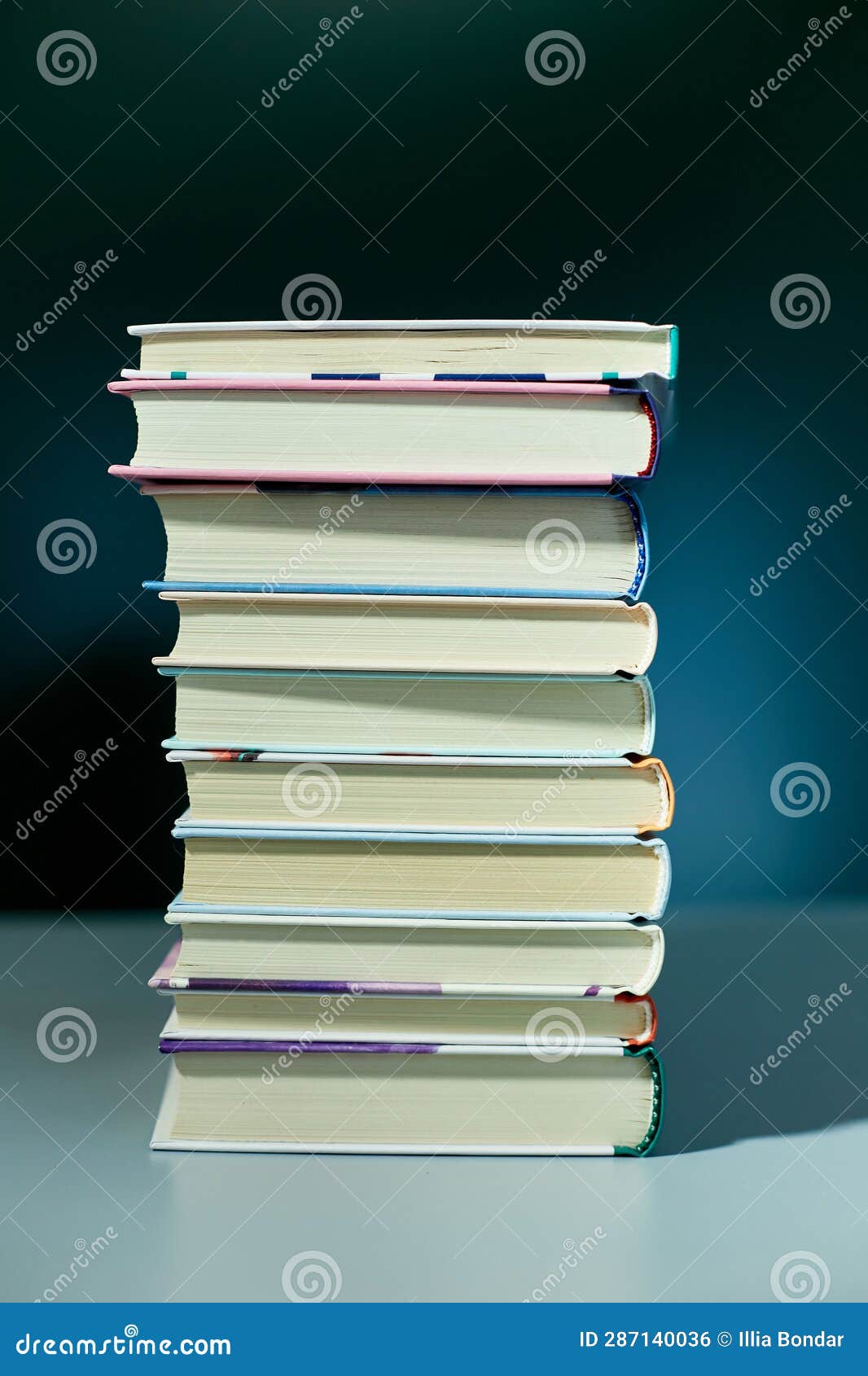 Stack of Books on Dark Backgrounds, World Book Day Stock Photo - Image ...