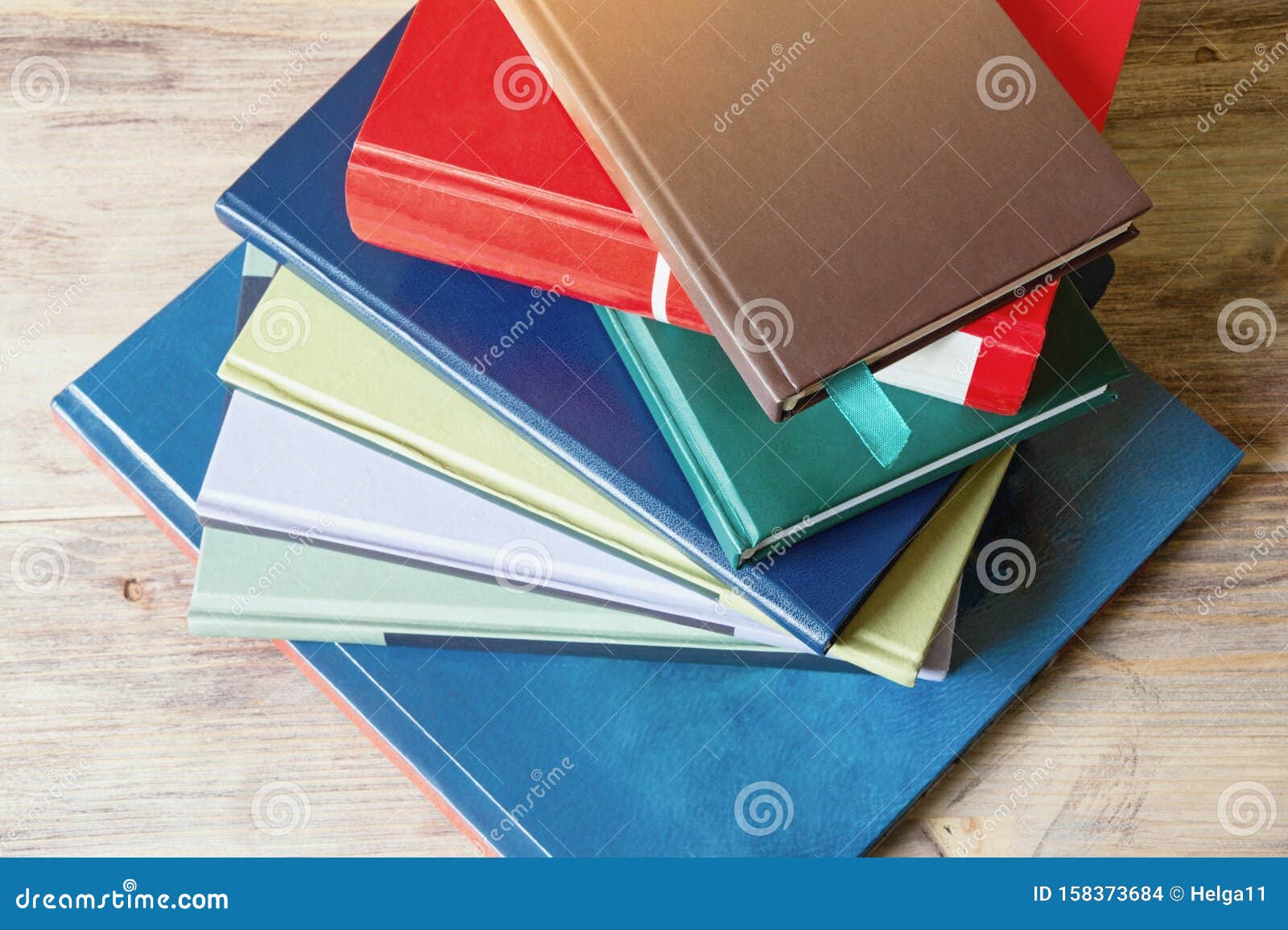 Stack of Books of Different Sizes and Colors Stock Photo - Image of ...