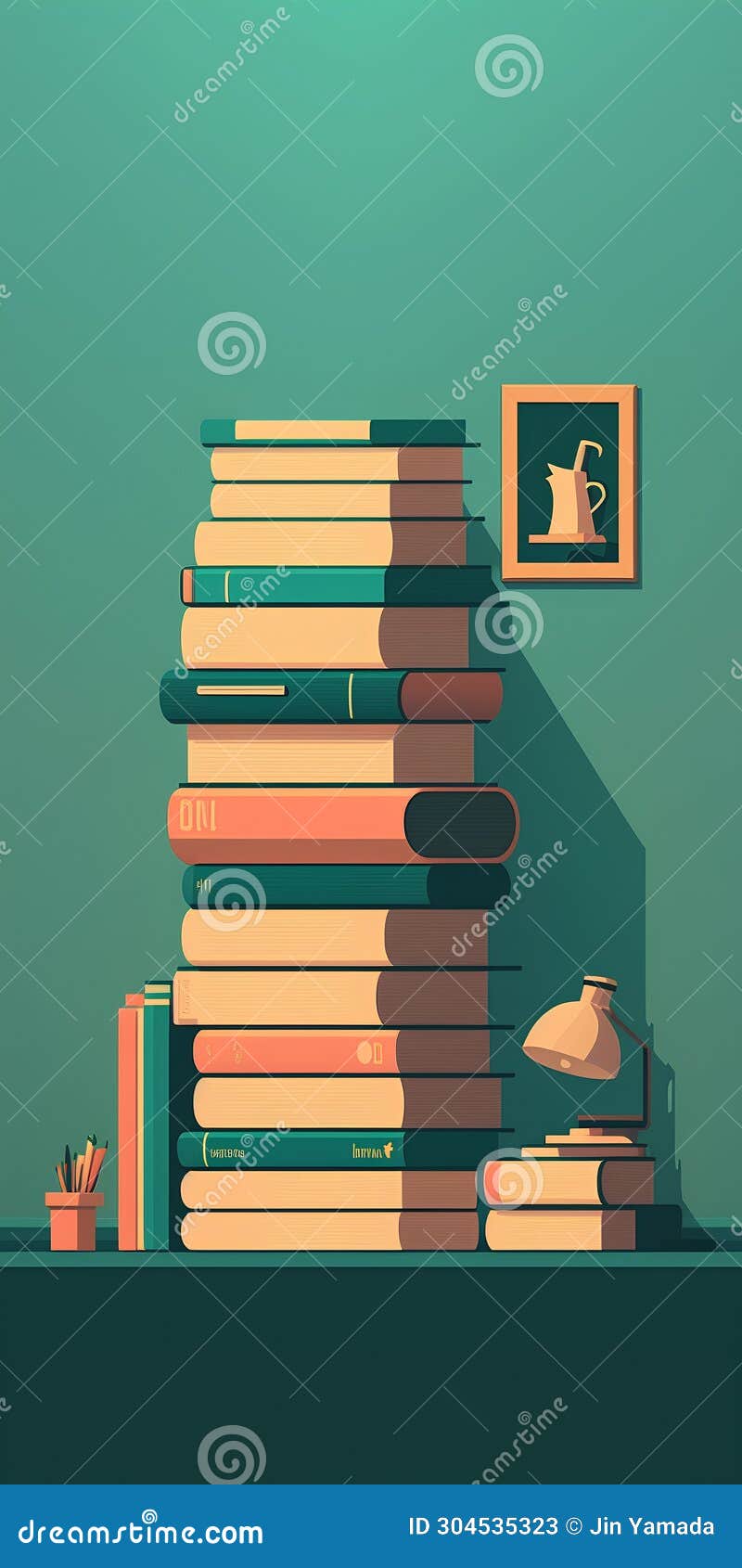 Stack of Books. Education Concept. Vector Illustration in Flat Style ...