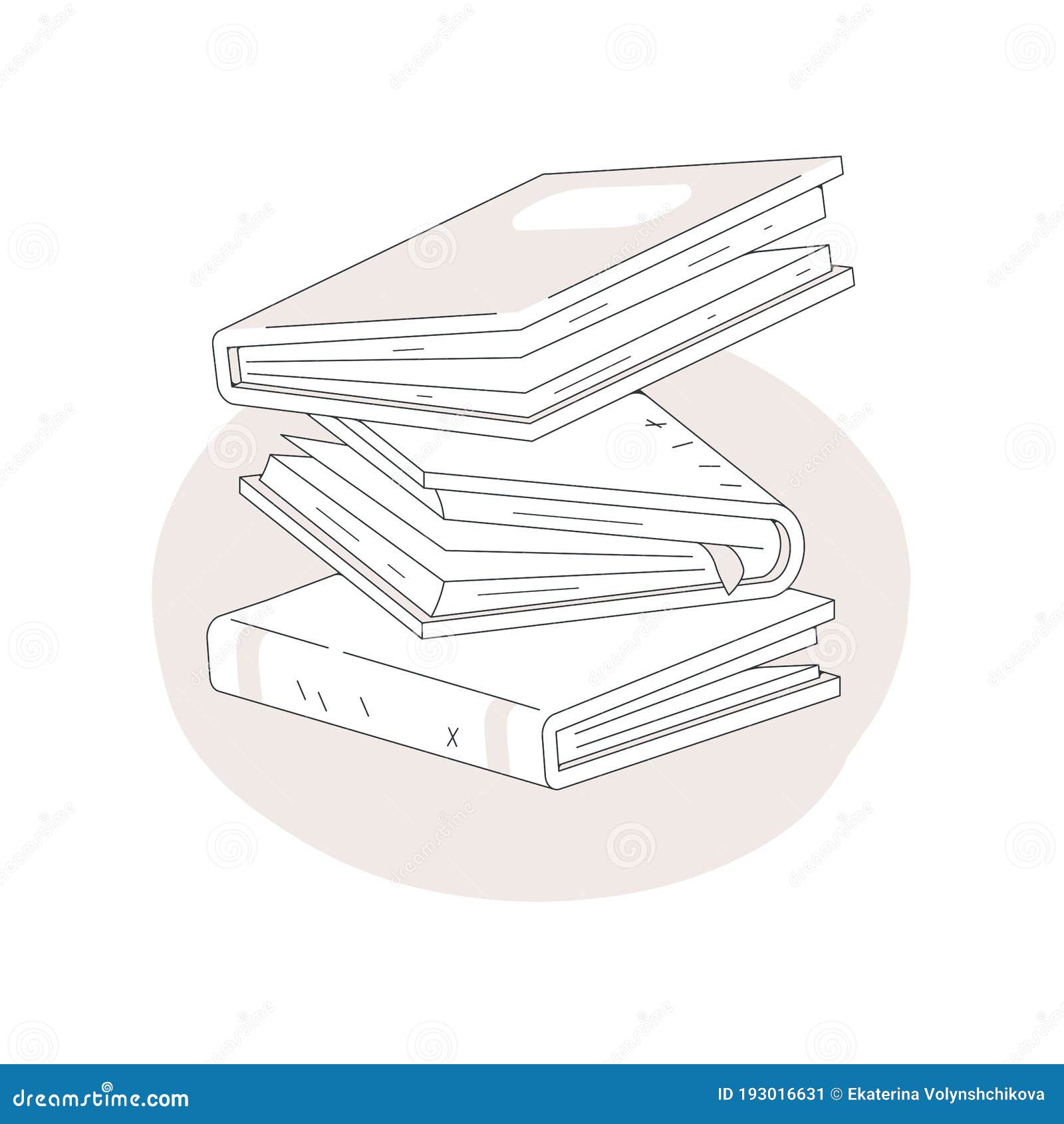 Falling Books Stack Stock Illustration Illustration Of