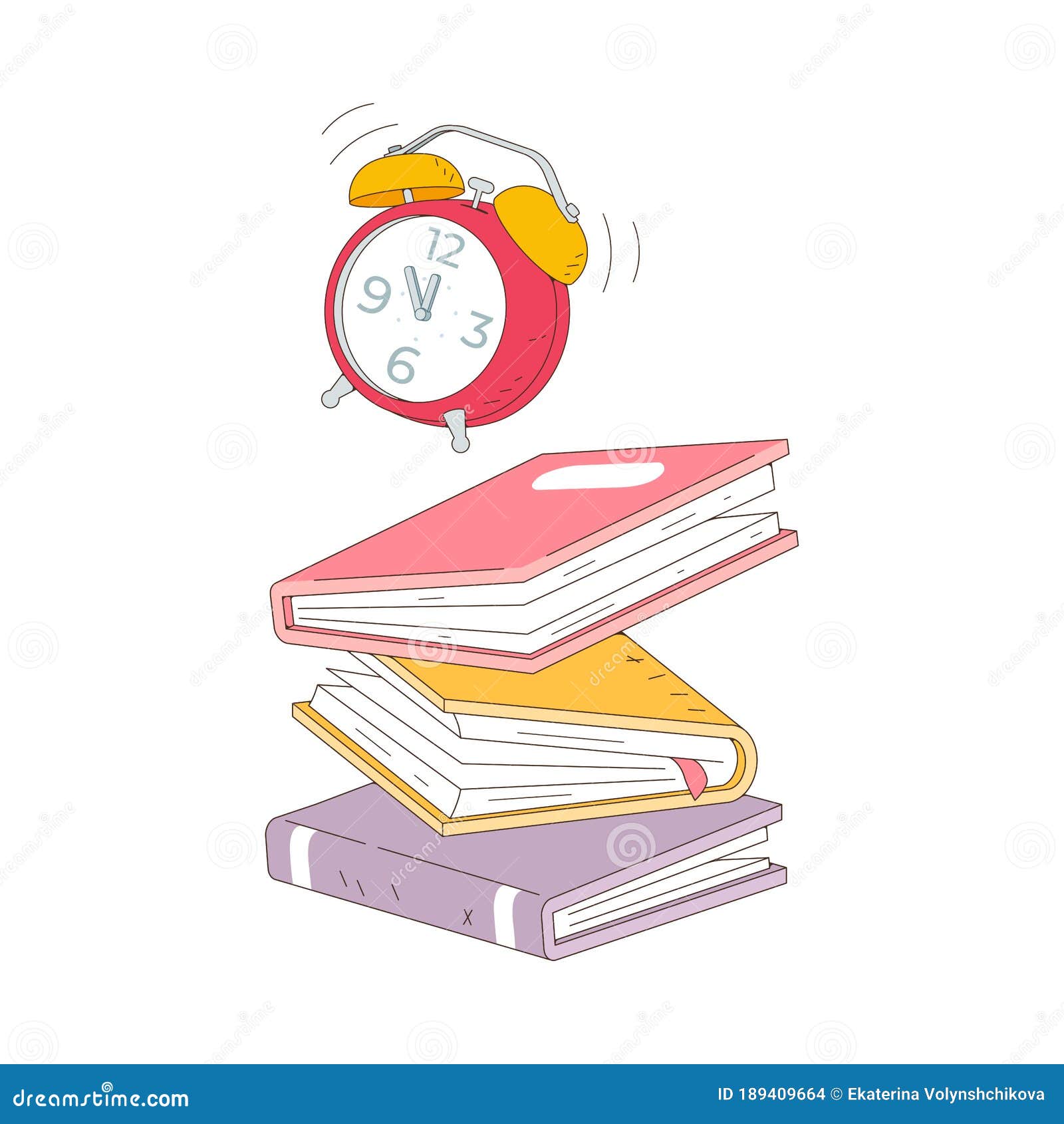 Stack of Books Fall Isolated on White Background. Pile of Books Vector ...