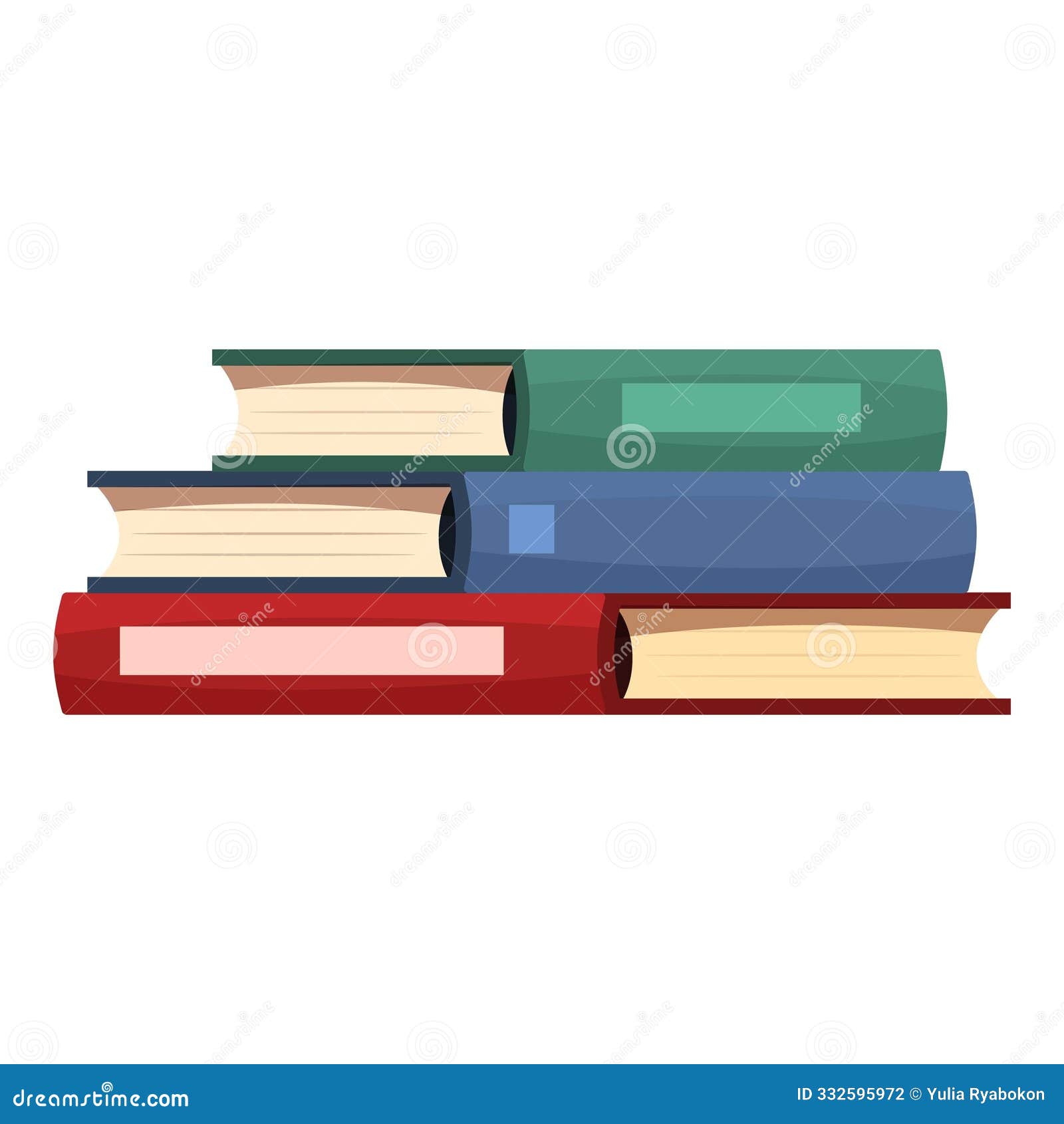 Stack of Books Forming a Staircase of Knowledge Stock Illustration ...