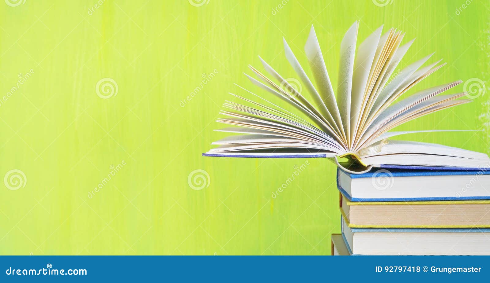 Stack of Books, Free Copy Space Stock Photo - Image of reading, pile ...