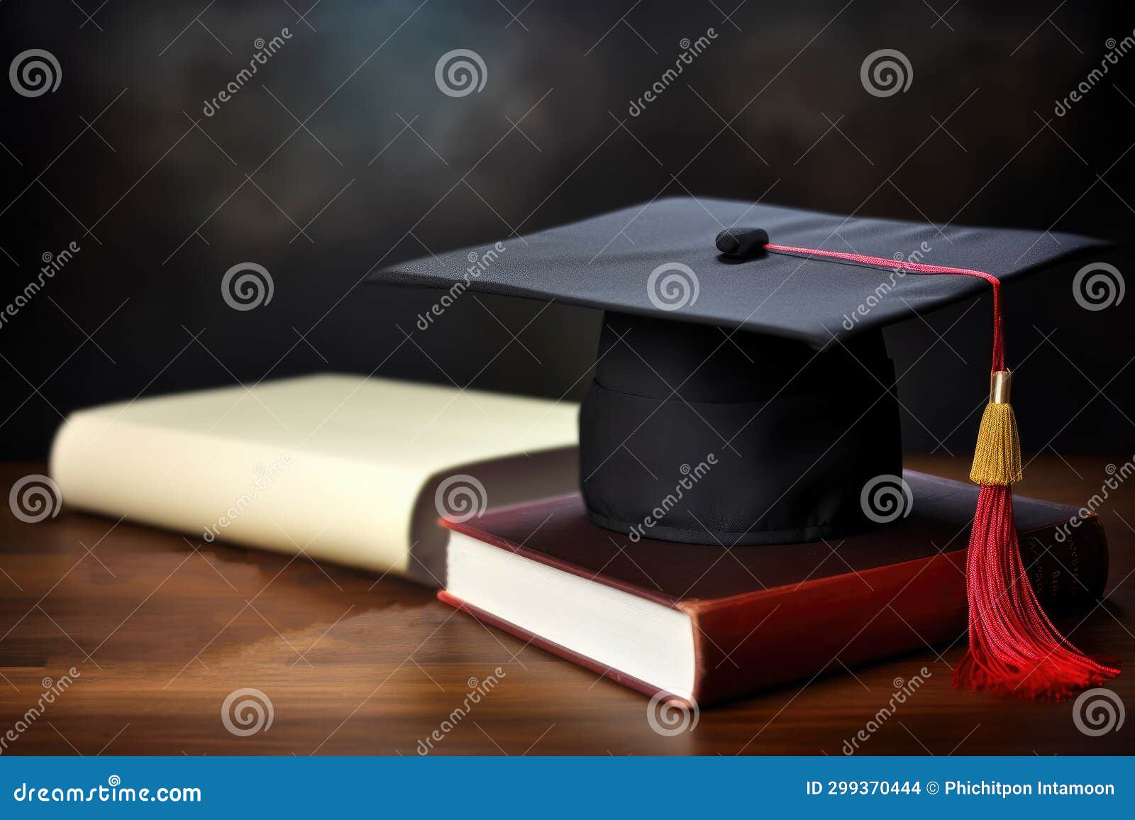 A Stack of Books with a Graduation Cap on Top of it, Generative Ai ...