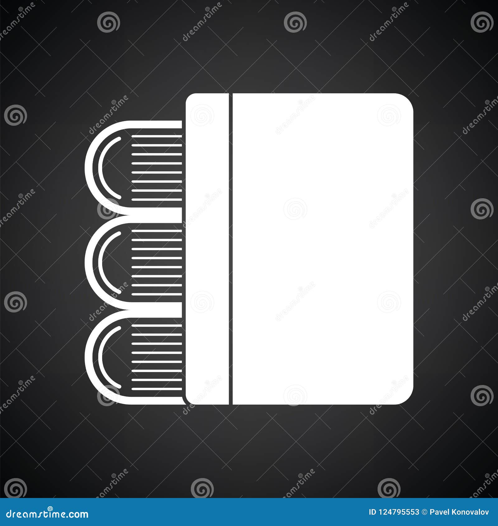 Stack of books icon stock vector. Illustration of student - 124795553