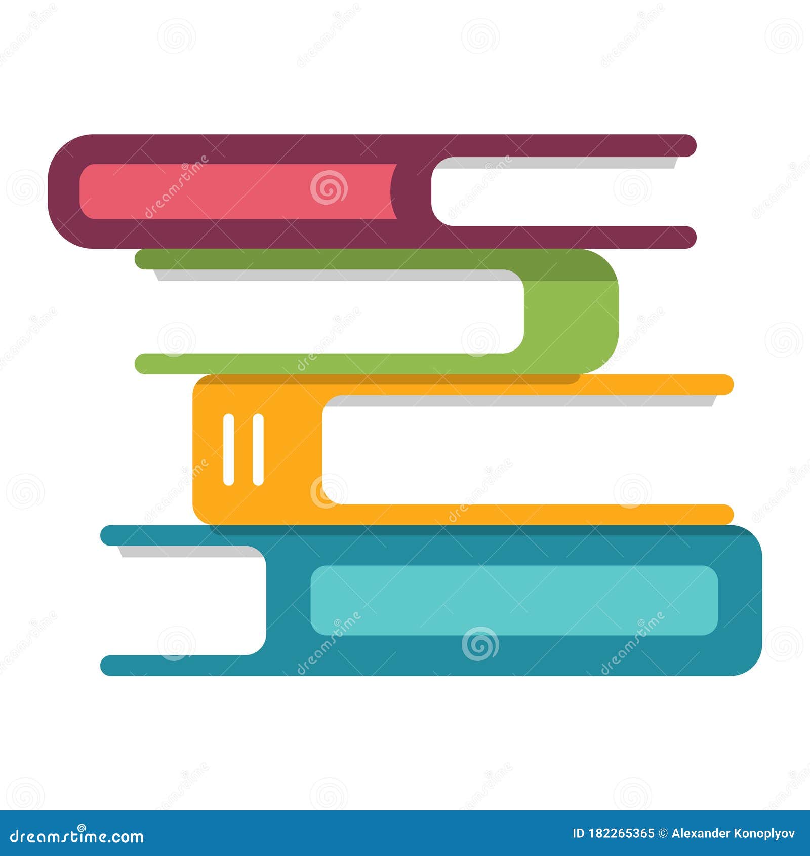 Stack of Books Icon, Education and Library Textbooks Stock Vector ...