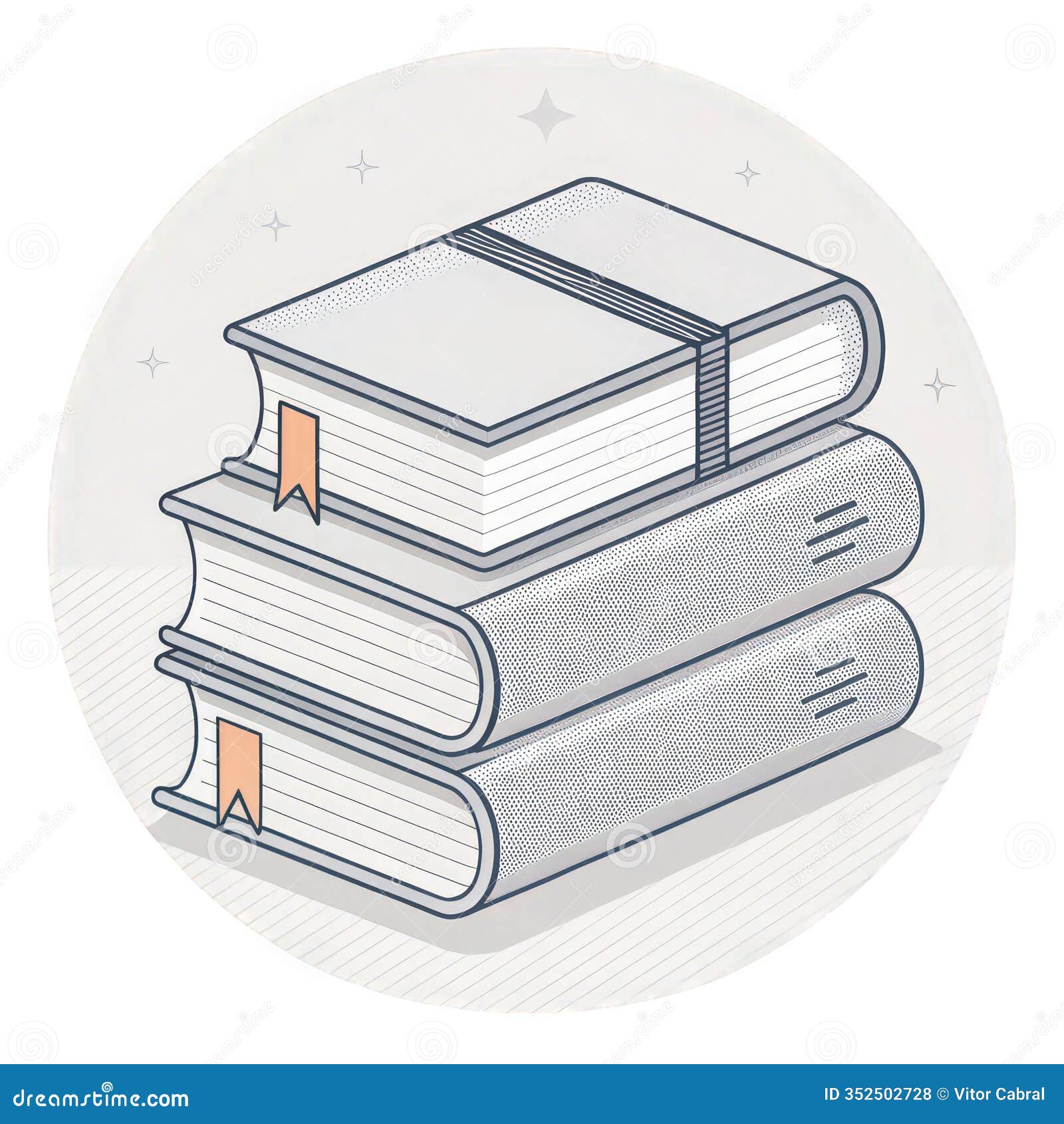 Stack of Books Icon - Neutral Colors Stock Illustration - Illustration ...