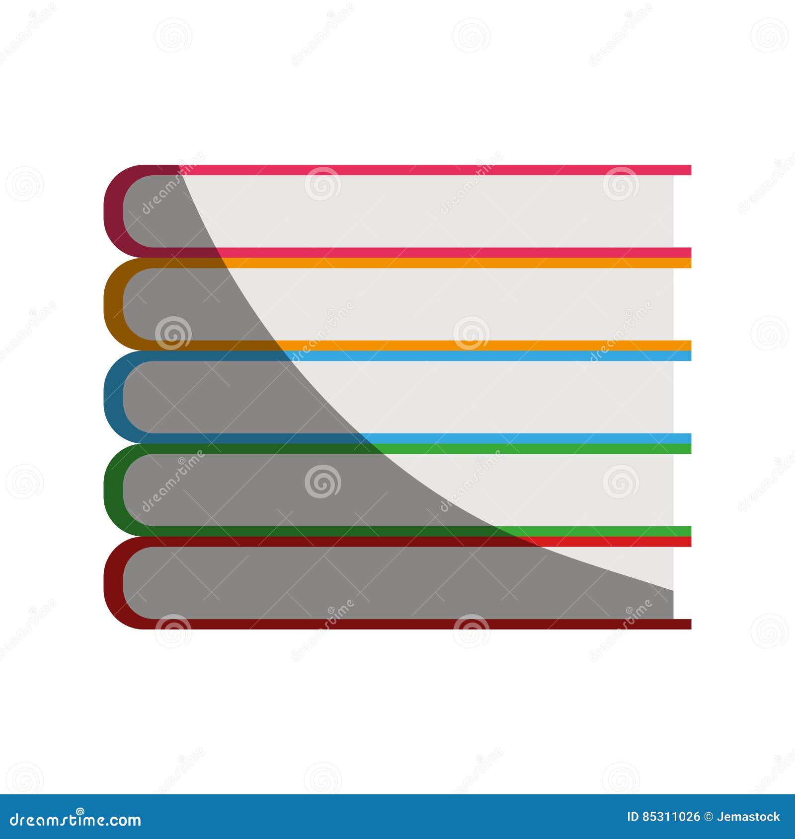 Stack of books icon stock vector. Illustration of university - 85311026