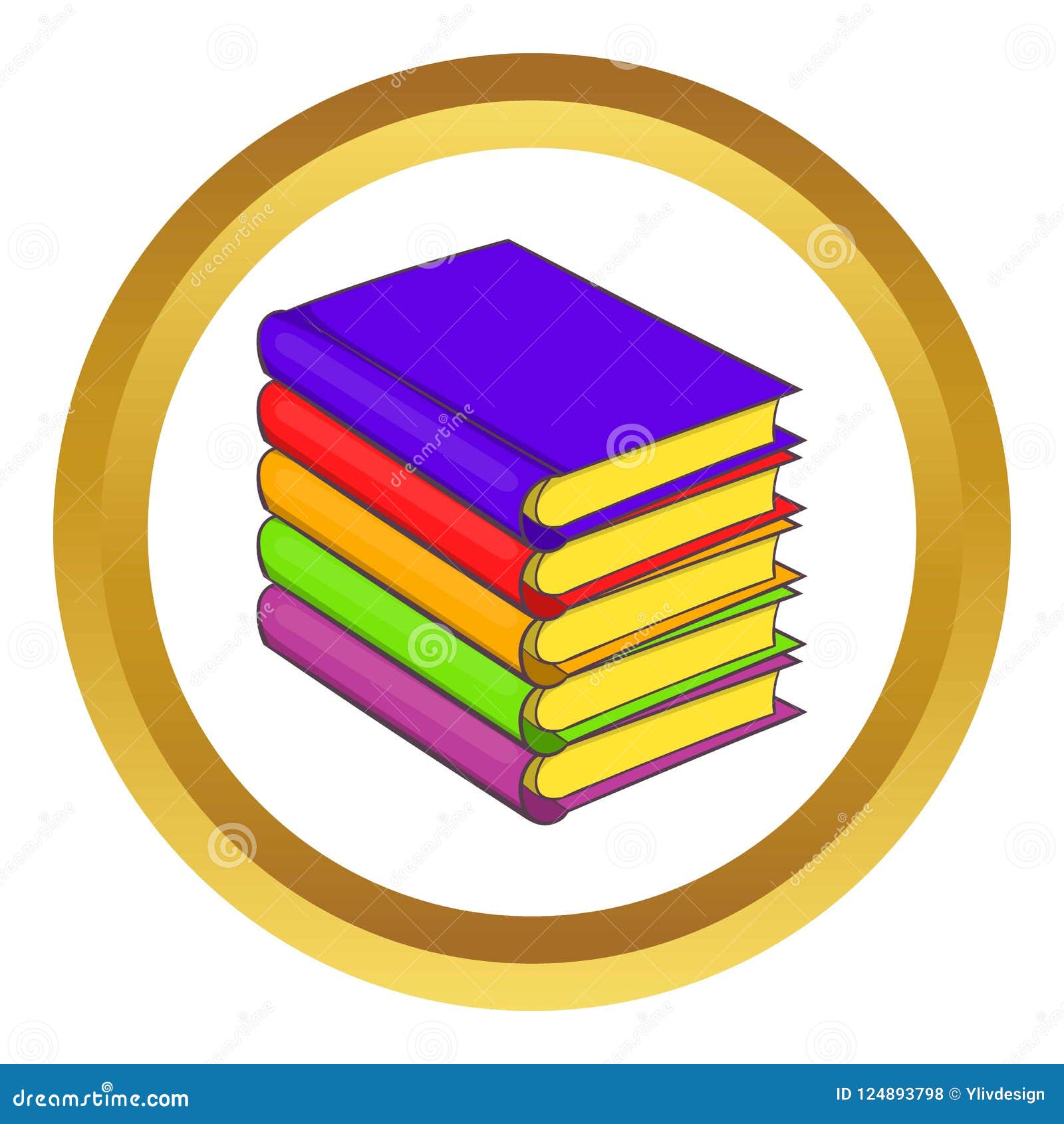 Stack of books icon stock illustration. Illustration of publication ...
