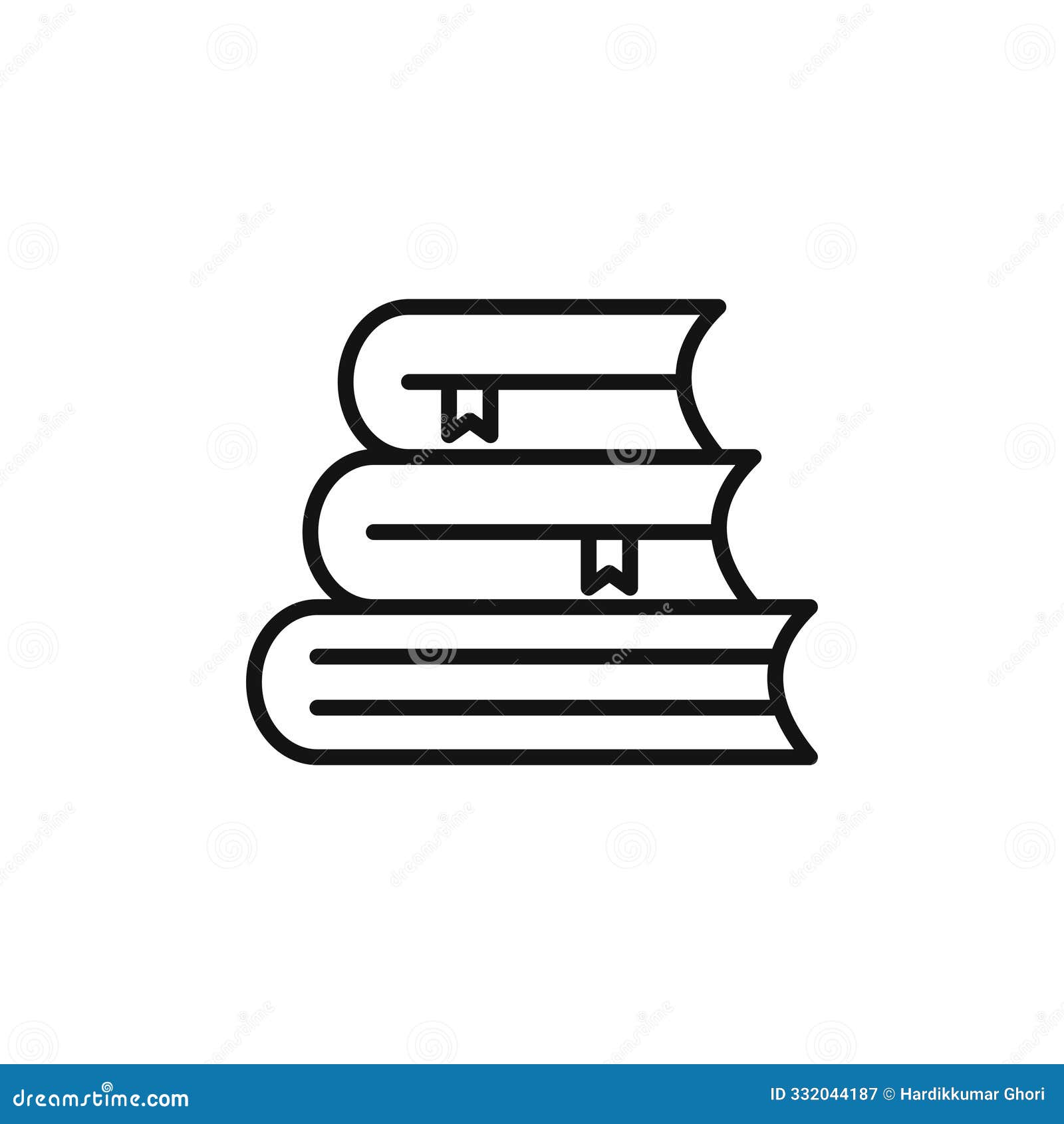 Stack of Books Icon Symbol on White Background Stock Vector ...