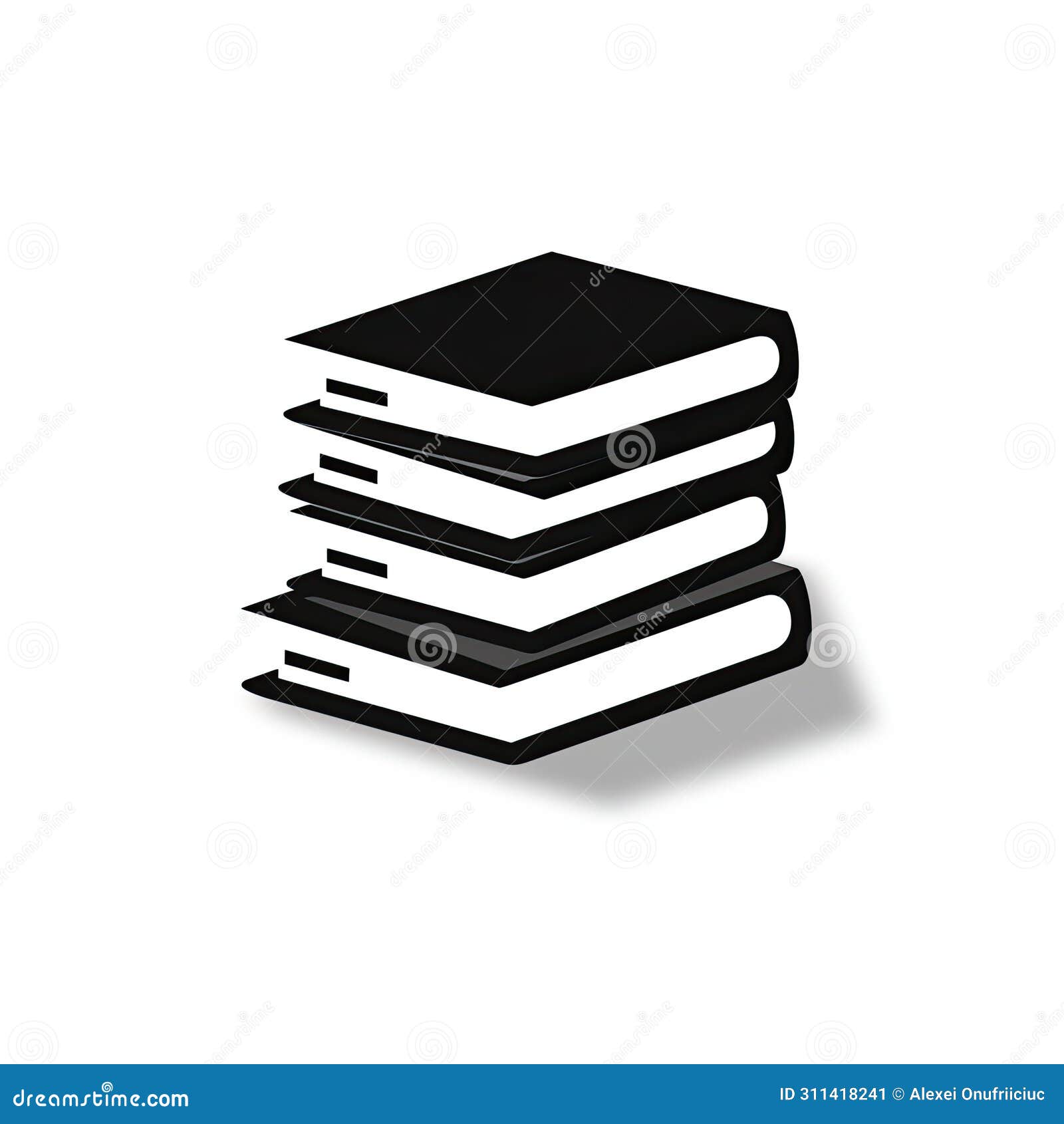 A Stack of Books Icon on a White Background Stock Illustration ...