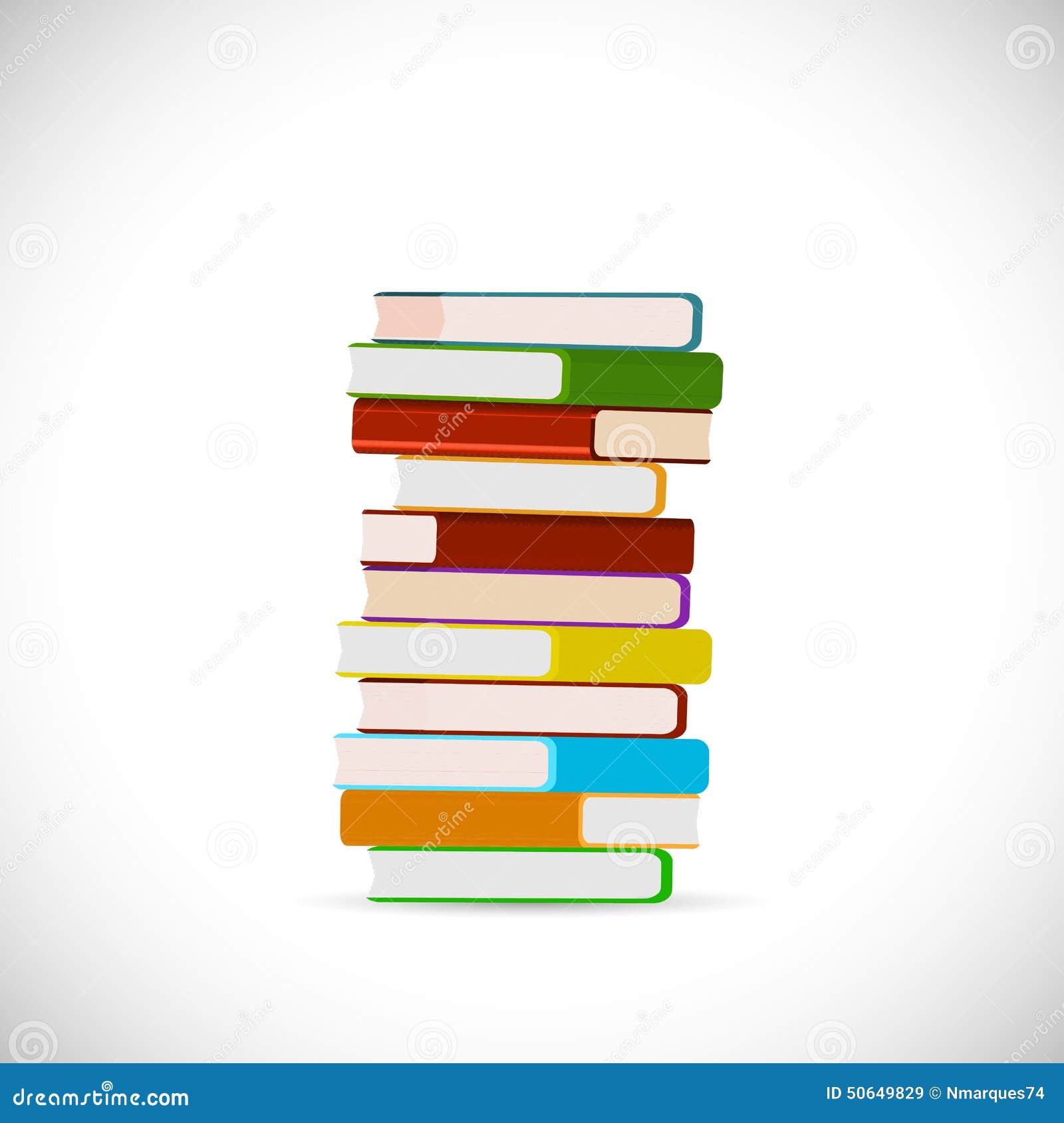 Stack of Books Illustration Stock Vector - Illustration of group ...