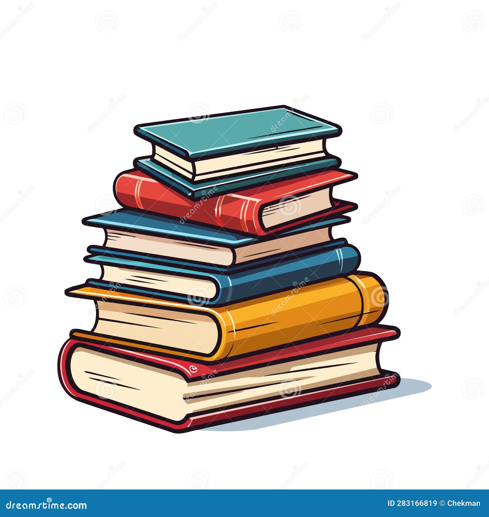 Stack of Books. Image of Stack of Books Isolated. Education Concept ...