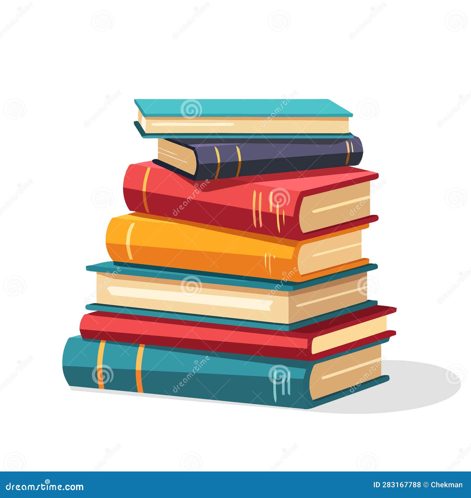 Stack of Books. Image of Stack of Books Isolated. Education Concept ...
