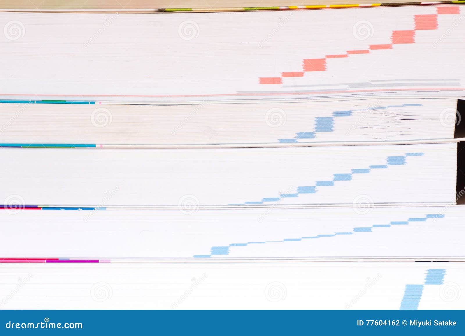 Stack of Books with Index Marks Index Marks Stock Photo - Image of ...