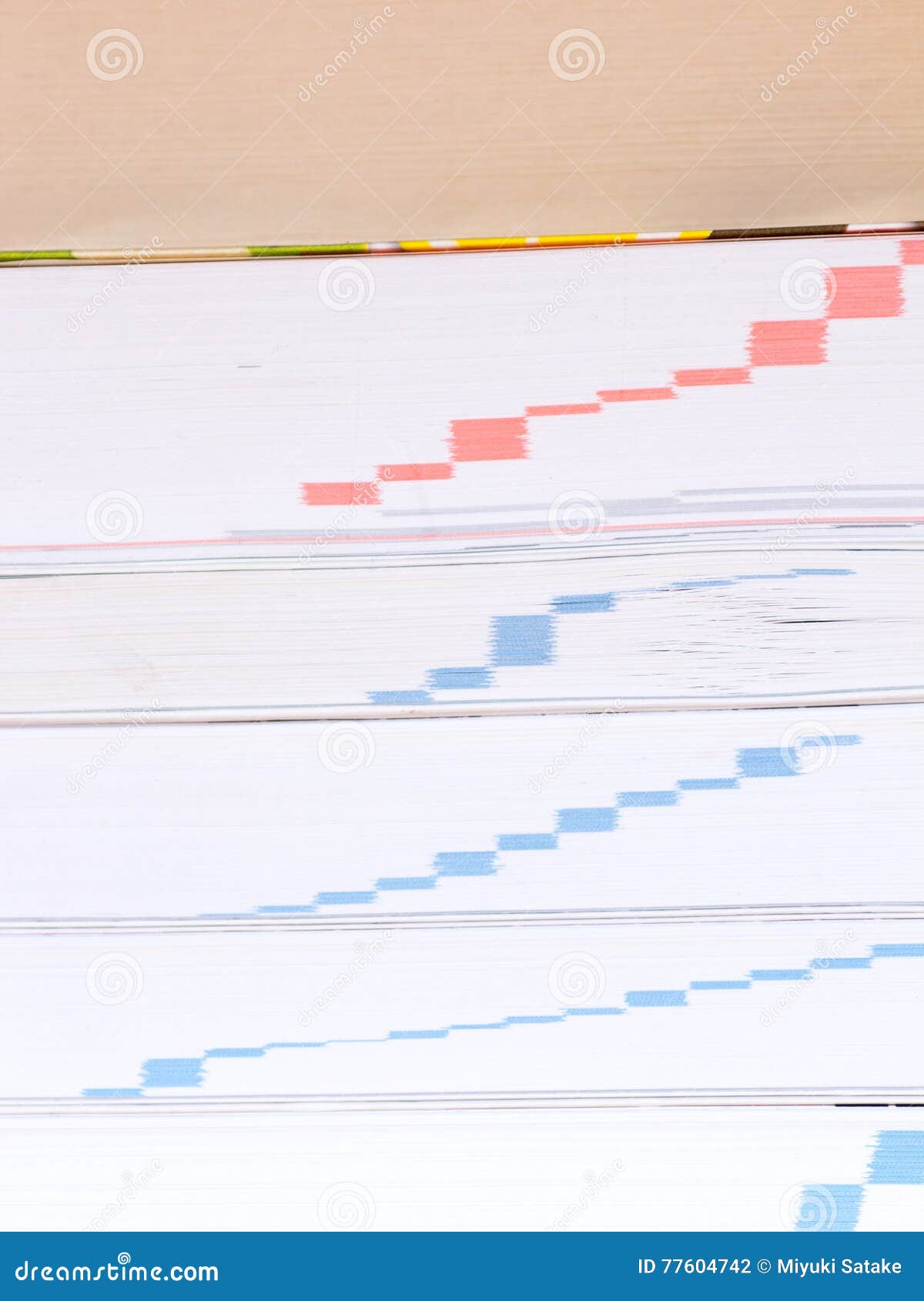 Stack of Books with Index Marks Index Marks Stock Photo - Image of ...