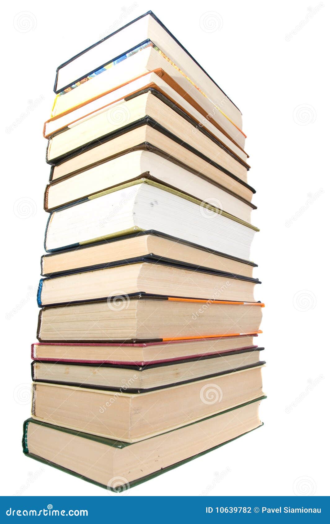 Stack of books isolated stock photo. Image of isolated - 10639782