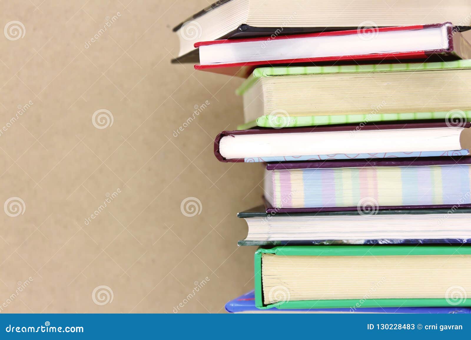 Stack of Books Isolated on Background.Education, Study Stock Image ...