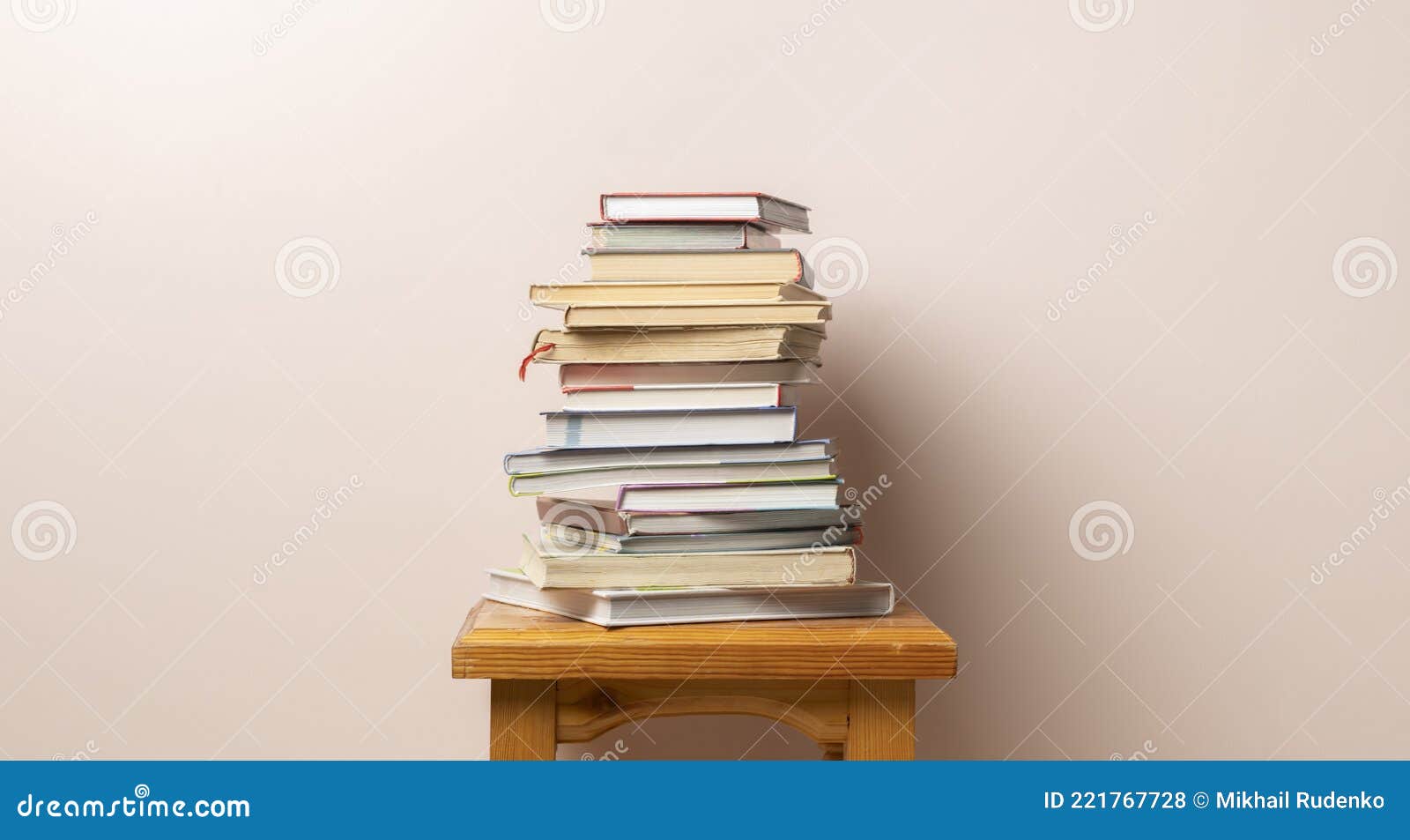 A Stack of Books Isolated with Copy Space Design, Knowledge Wisdom ...