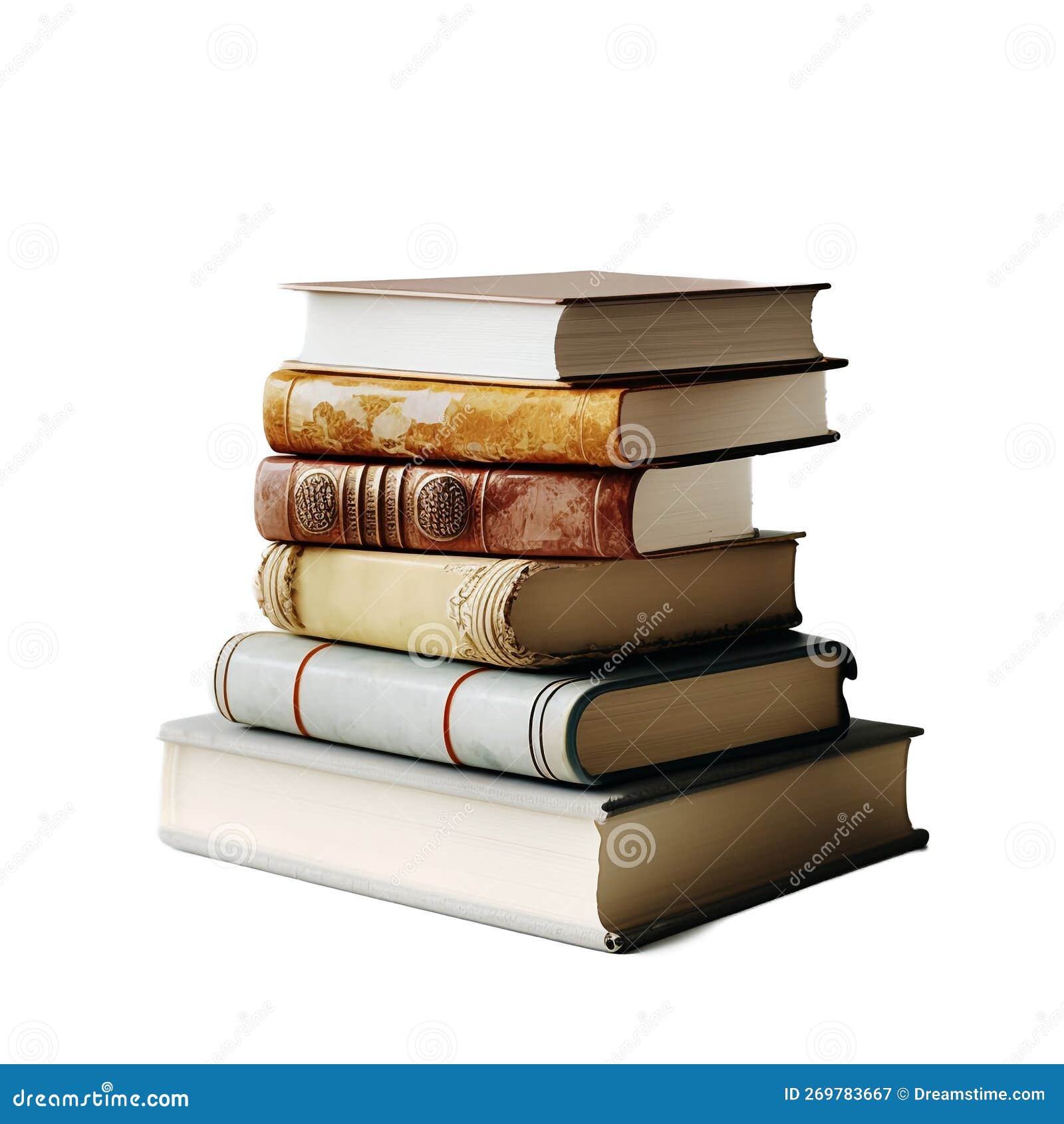 Stack of Books on Transparent Background Stock Image - Illustration of ...