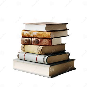 Stack of Books on Transparent Background Stock Image - Illustration of ...