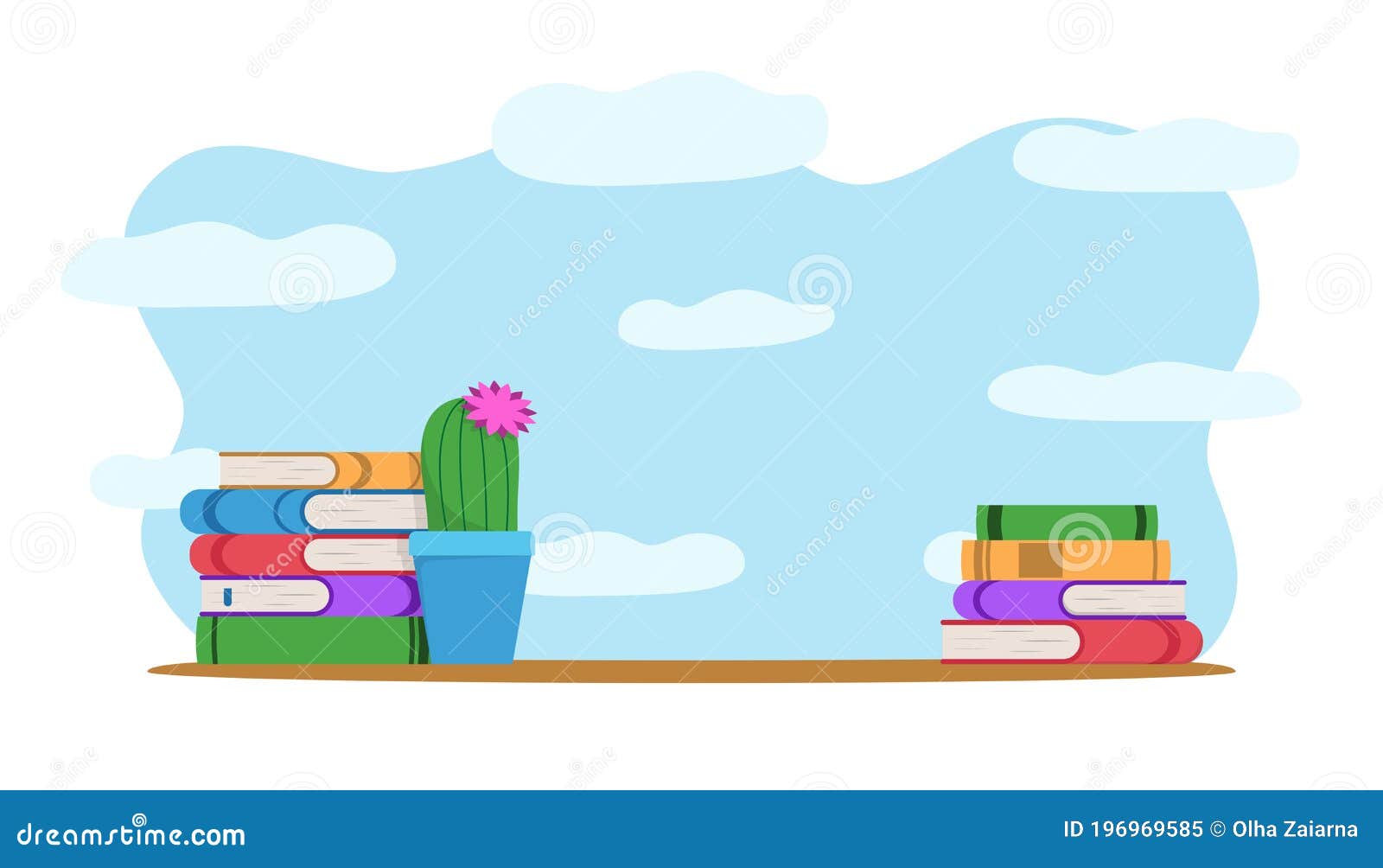 Stack of Books Isolated Vector Illustration. Academic and School ...