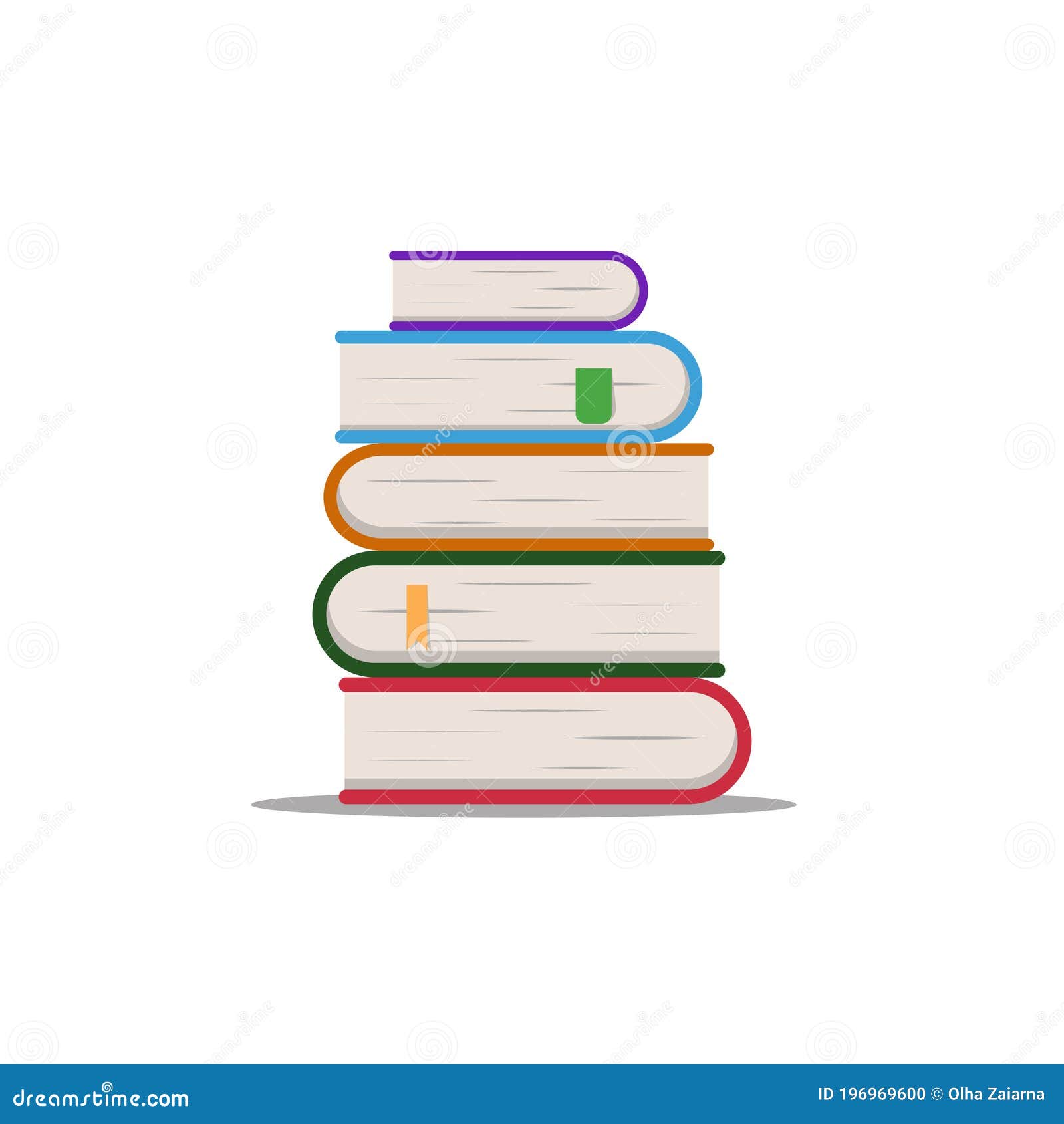 Stack of Books Isolated Vector Illustration. Academic and School ...