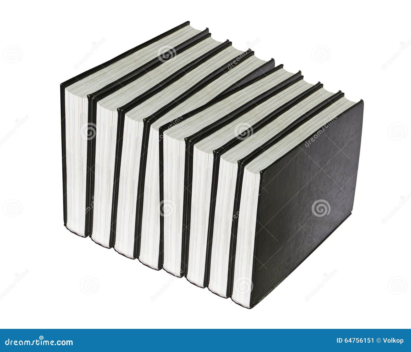 Stack of Books Isolated on White Stock Image - Image of intellectual ...