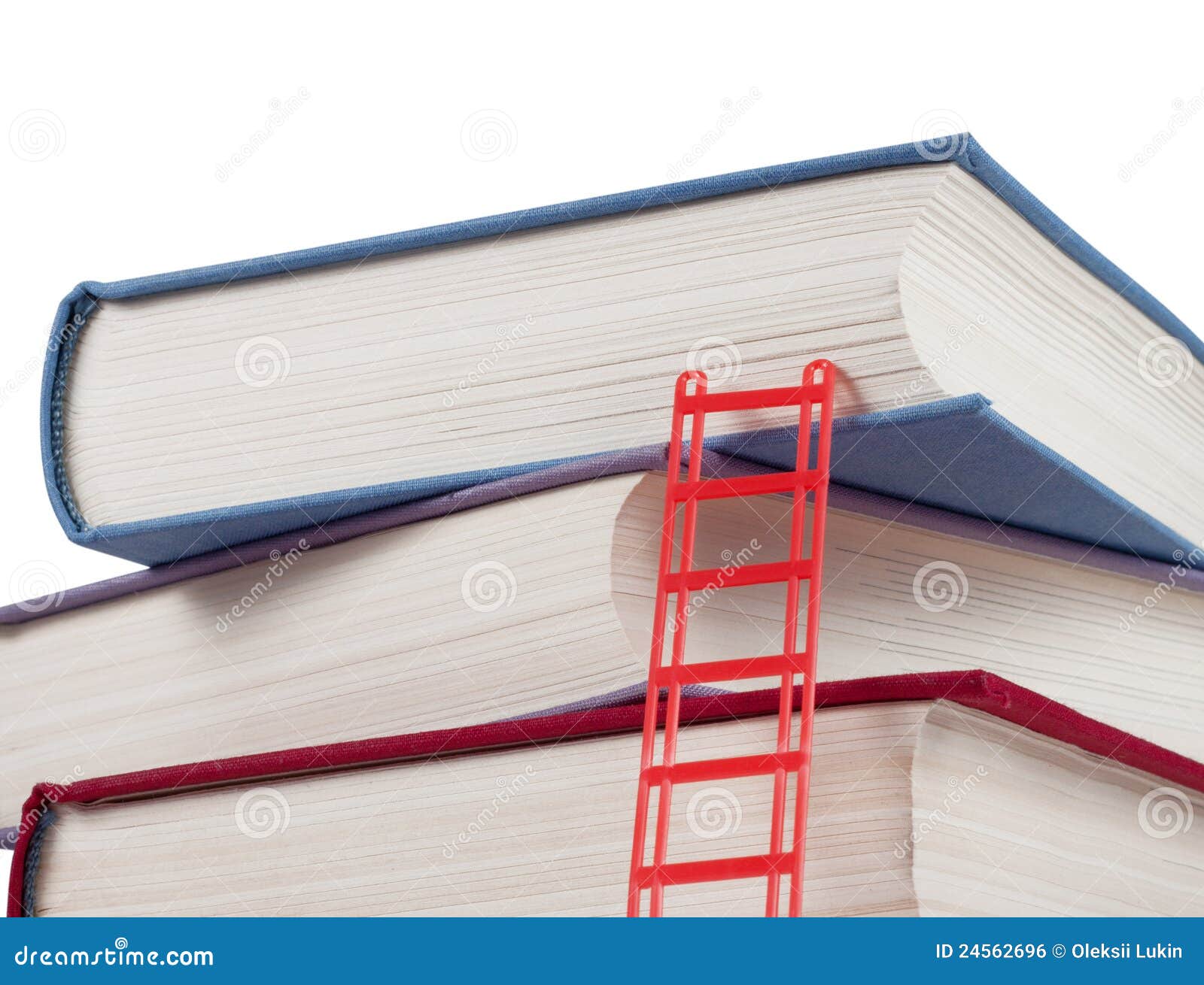 A Stack Of Books With A Ladder Royalty-Free Stock Image | CartoonDealer ...