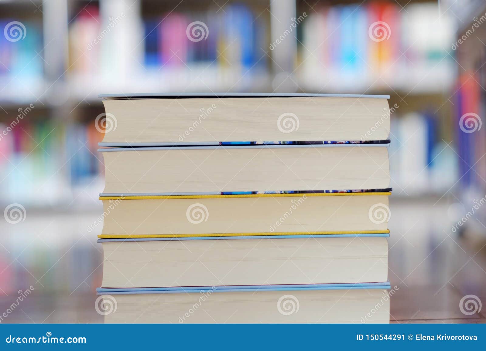 Stack of Books in a Library Stock Image - Image of degree, clever ...