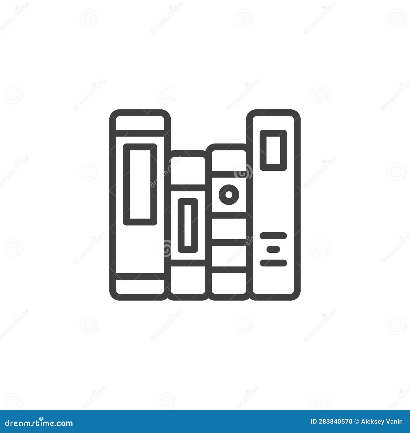 Stack of books line icon stock vector. Illustration of hollow - 283840570