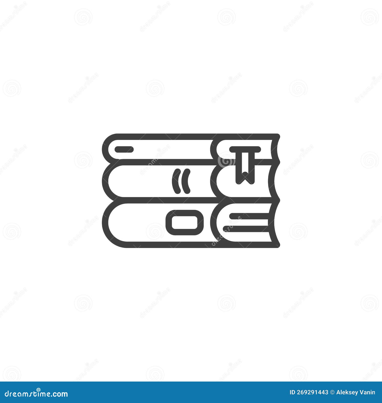 Stack of books line icon stock vector. Illustration of design - 269291443