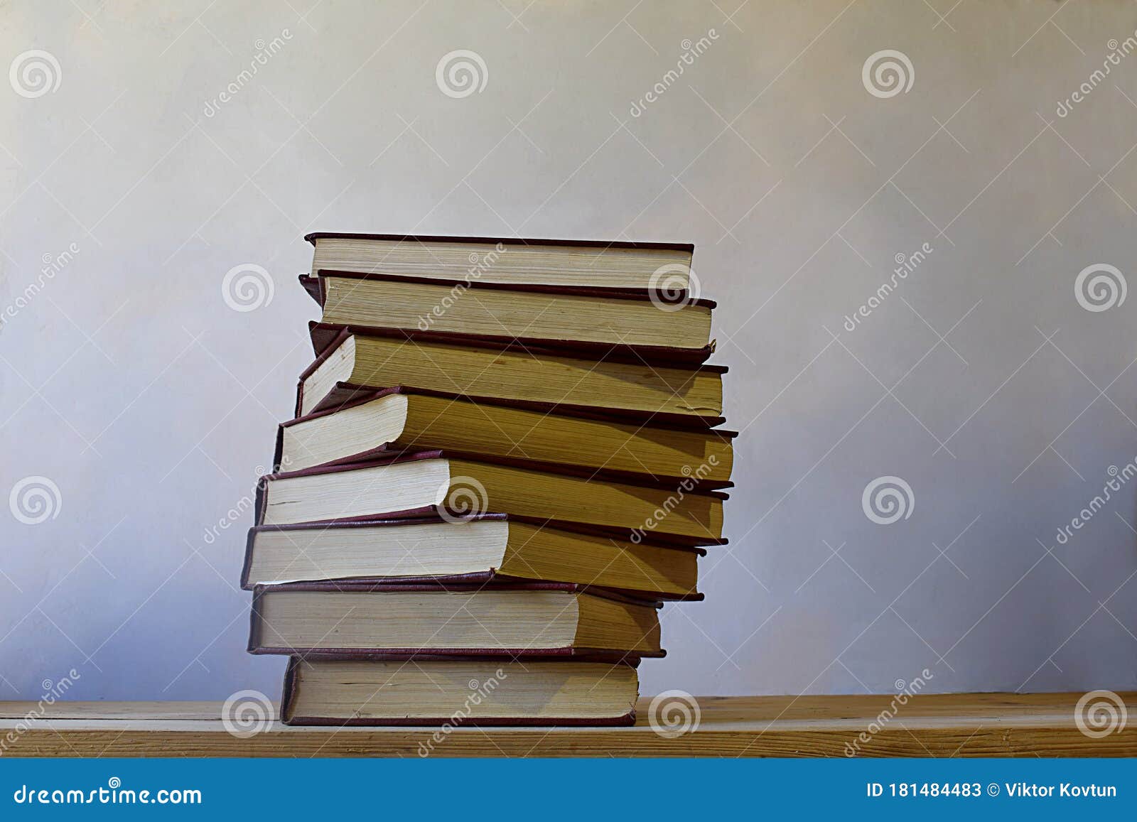 A Stack of Books Lined in a Spiral Shape Stock Image - Image of ...