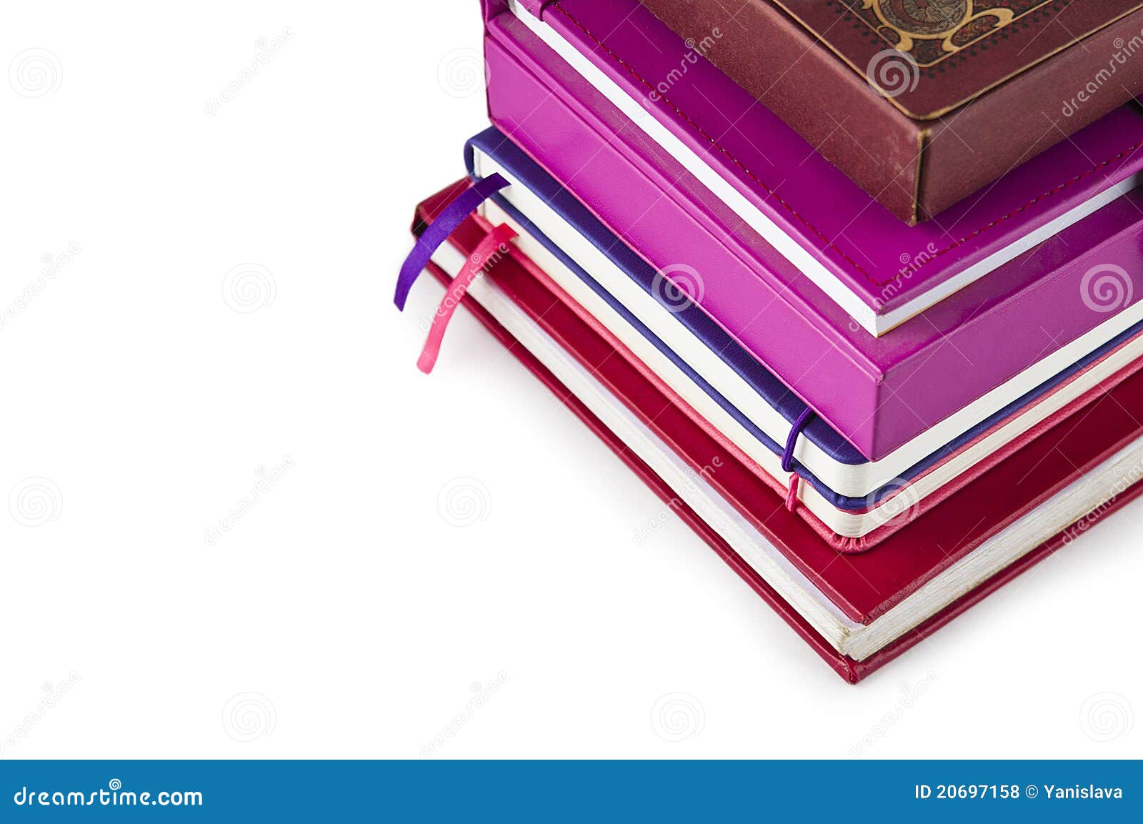 A Stack of Books and Notebooks Stock Photo - Image of notebooks ...