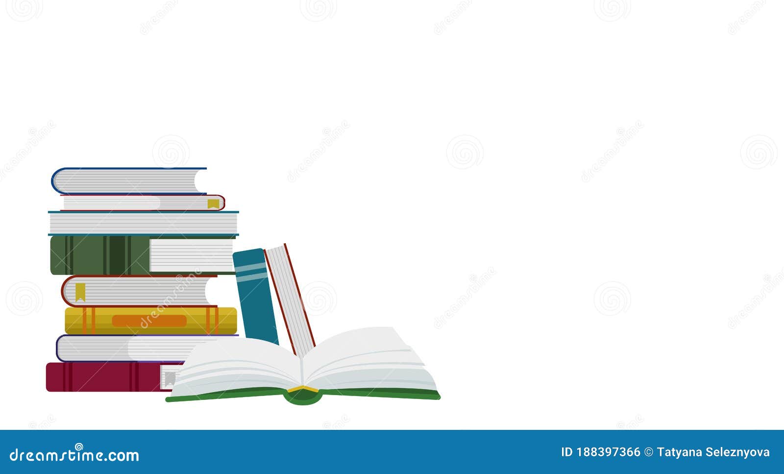 Book Stack Top View. Study Symbol. Learning Icon Vector Illustration ...