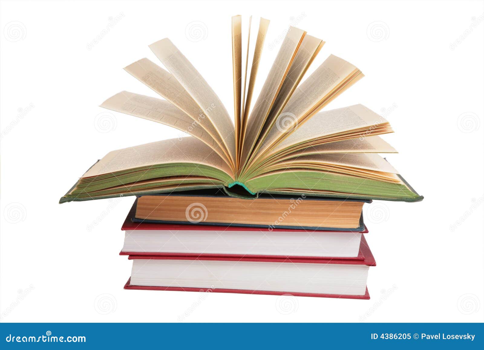 Stack Of Books Open One