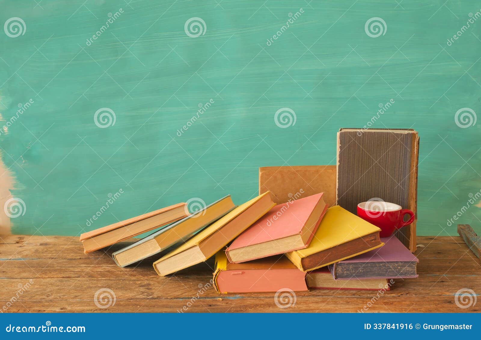 Stack of Books and Painted Backgound, Reading, Learning, Knowledge,back ...