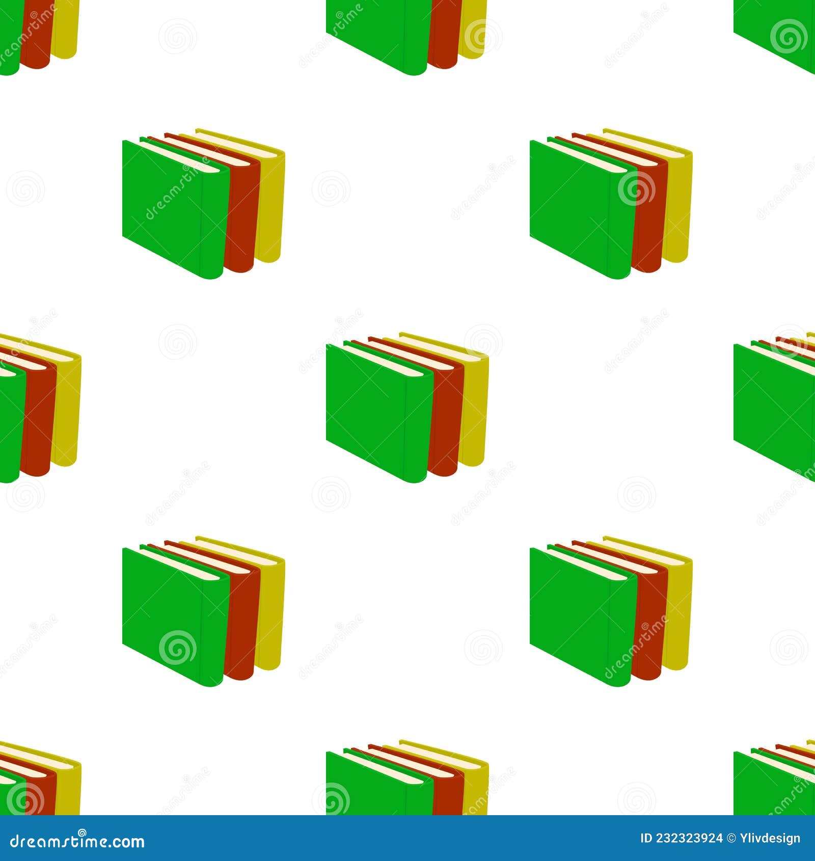 Stack of Books Pattern Seamless Vector Stock Vector - Illustration of ...