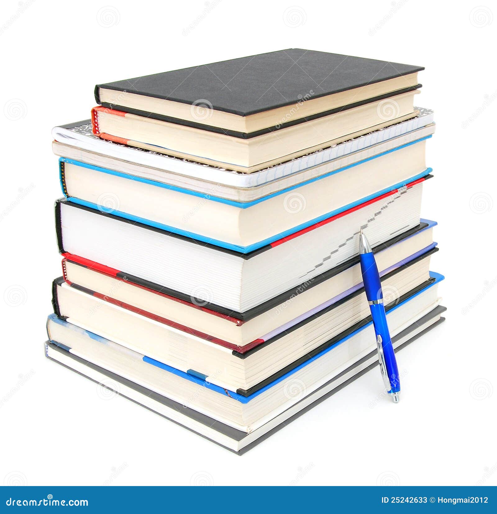 Stack of books with pen stock image. Image of culture - 25242633