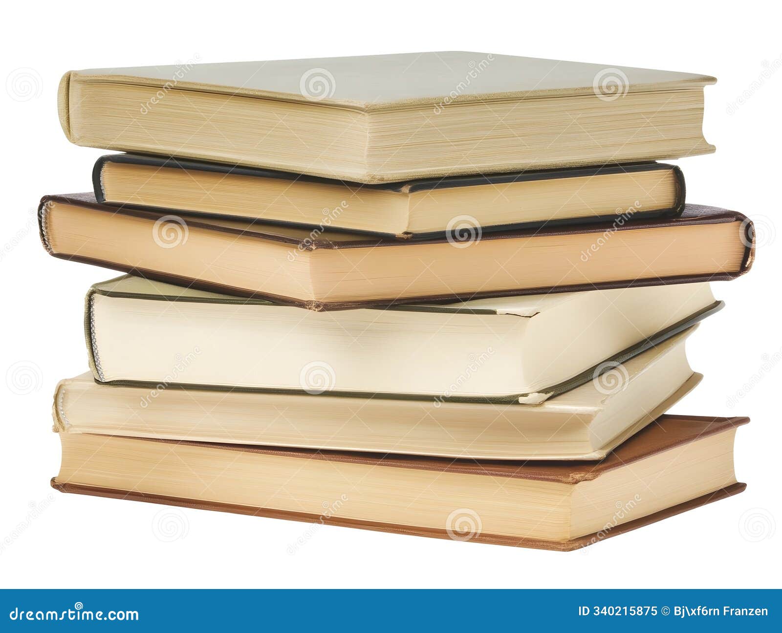 Isolated a Stack of Books Reading Education Literature Stock Image ...