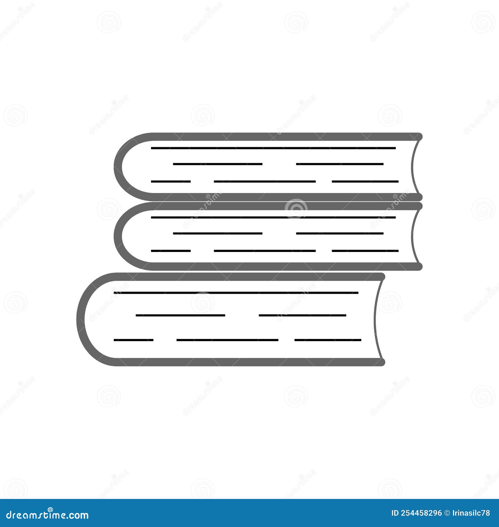 A stack of books stock vector. Illustration of linear - 254458296