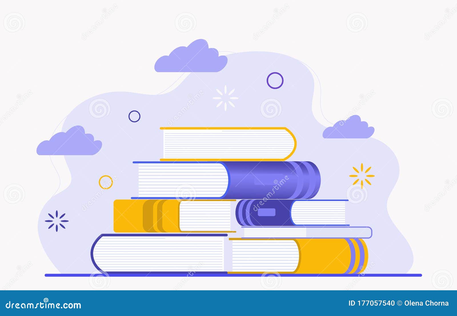 Stack of Books. Reading Literature, Gaining Knowledge and Learning ...