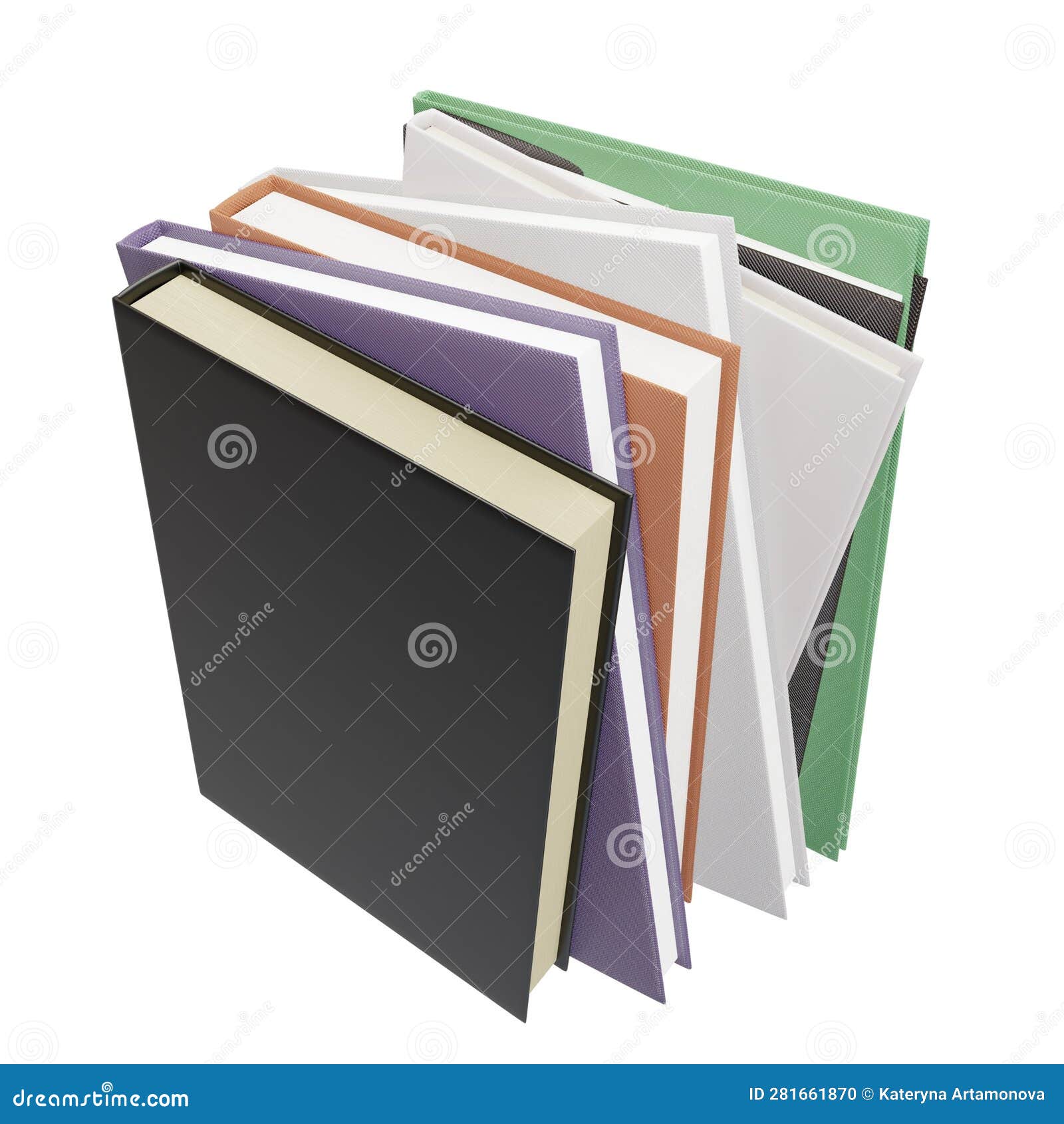 A Stack of Books. Realistic 3D Render. Book Day Stock Illustration ...