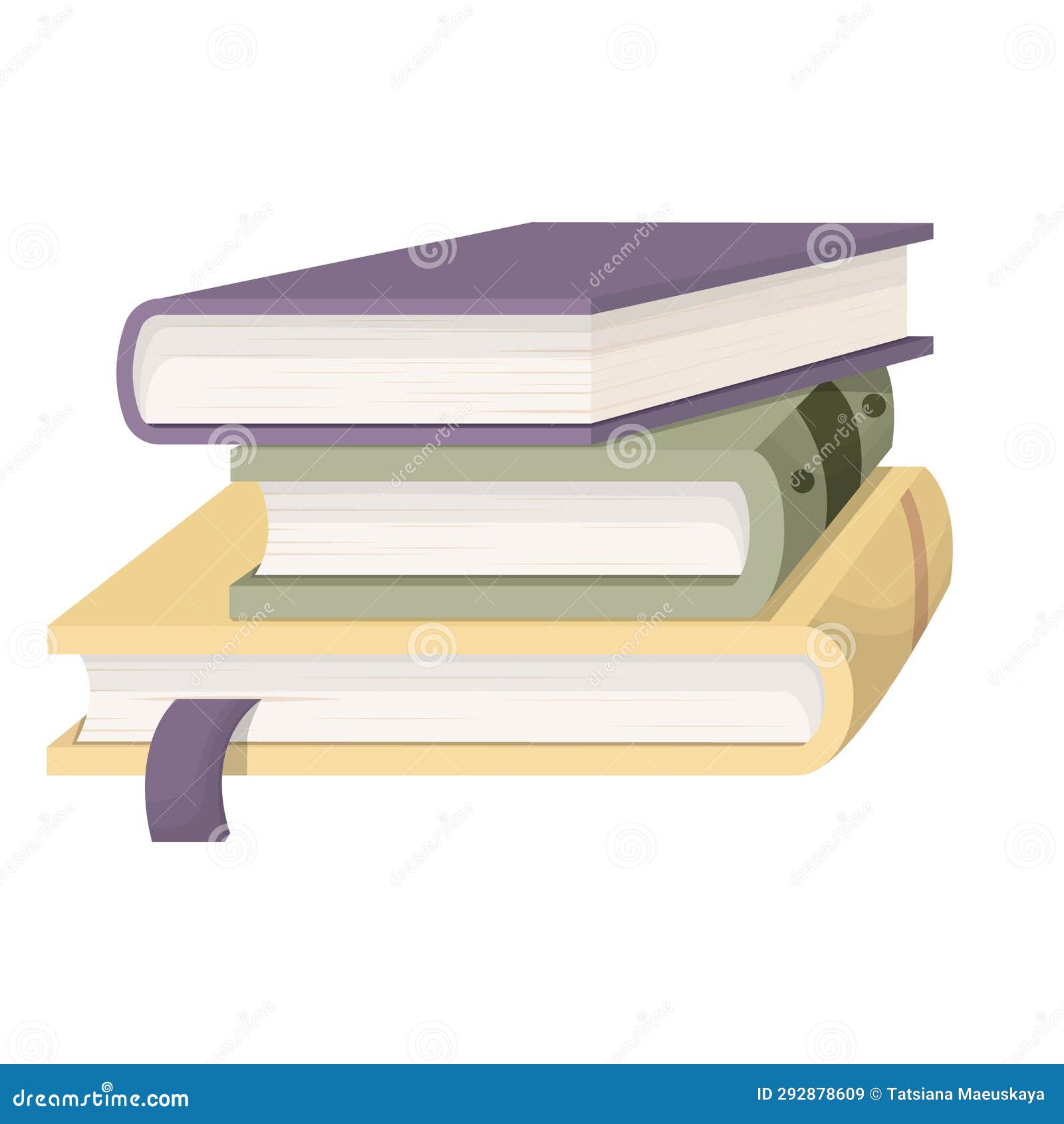 A Stack of Books. a Stack of School Textbooks Stock Vector ...