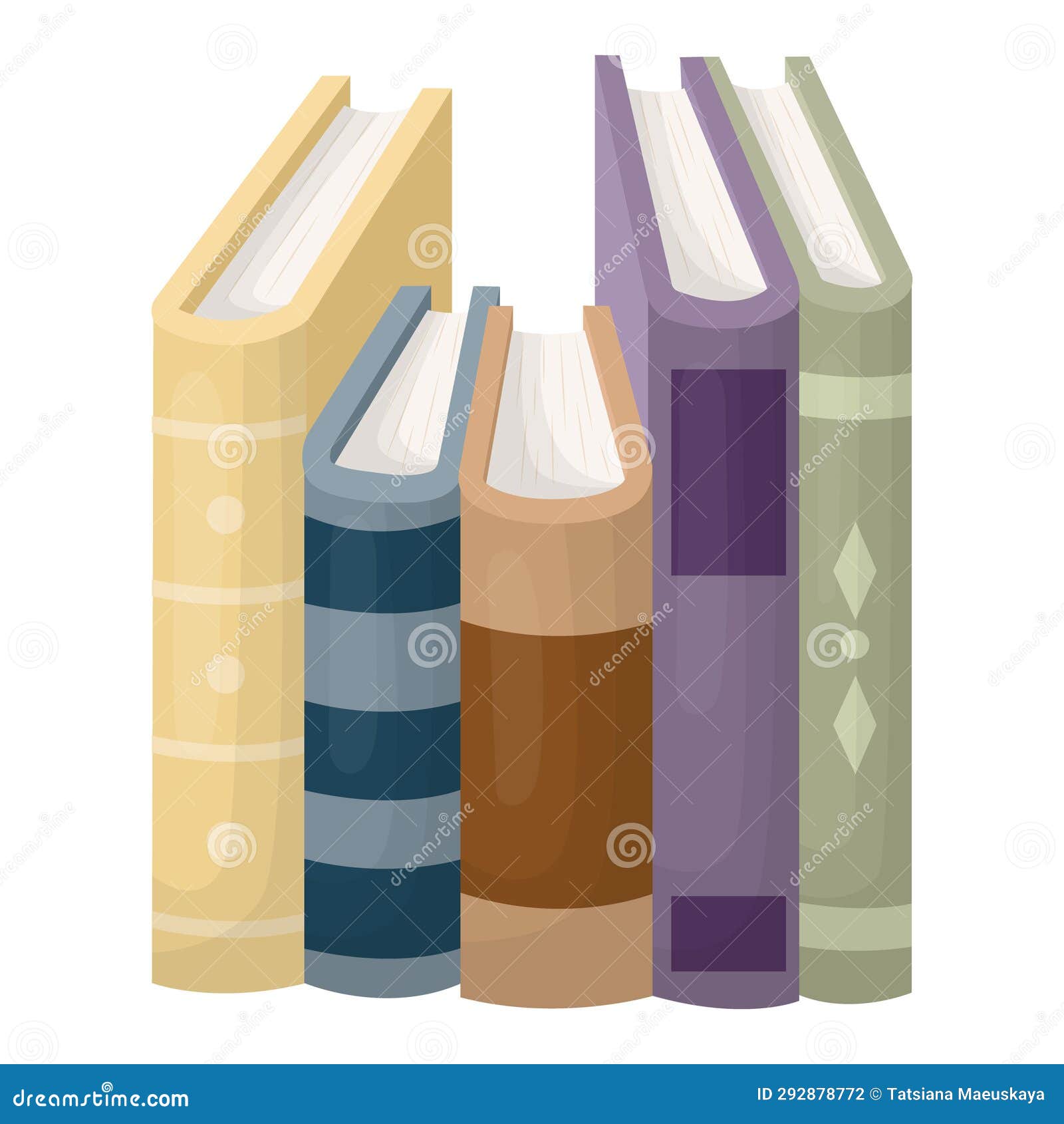 A Stack of Books. a Stack of School Textbooks Stock Vector ...